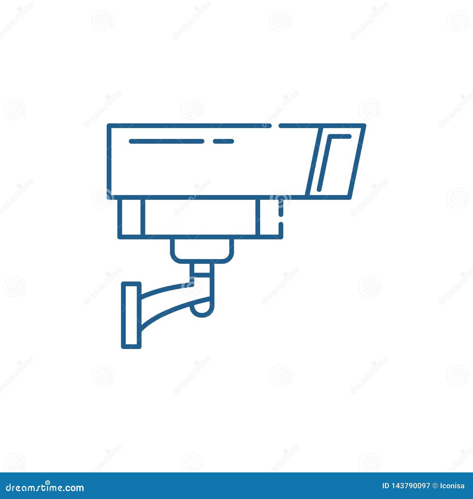 Security Camera Line Icon Concept. Security Camera Flat Vector Symbol ...
