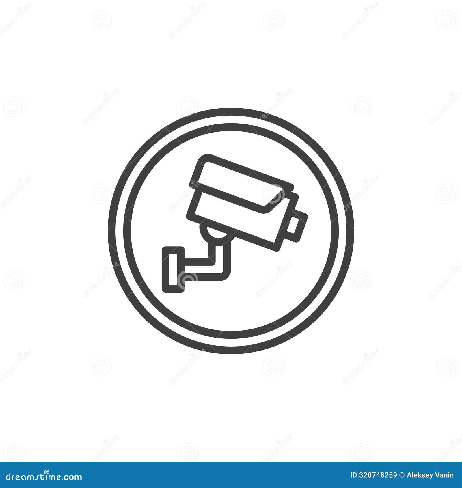 Security Camera line icon stock illustration. Illustration of perfect ...