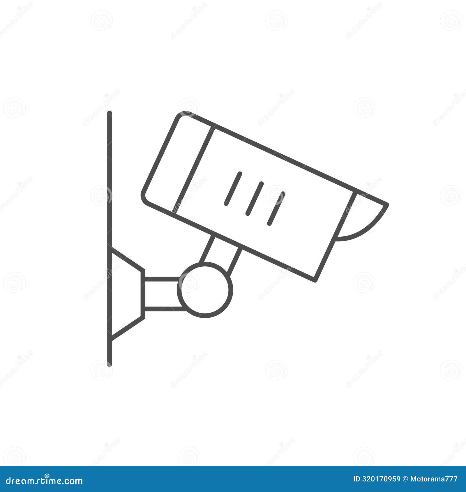 Security Camera Line Outline Icon Stock Vector - Illustration of crime ...