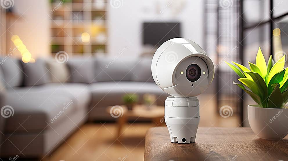 Security Camera in Living Room Stock Image - Image of office, video ...