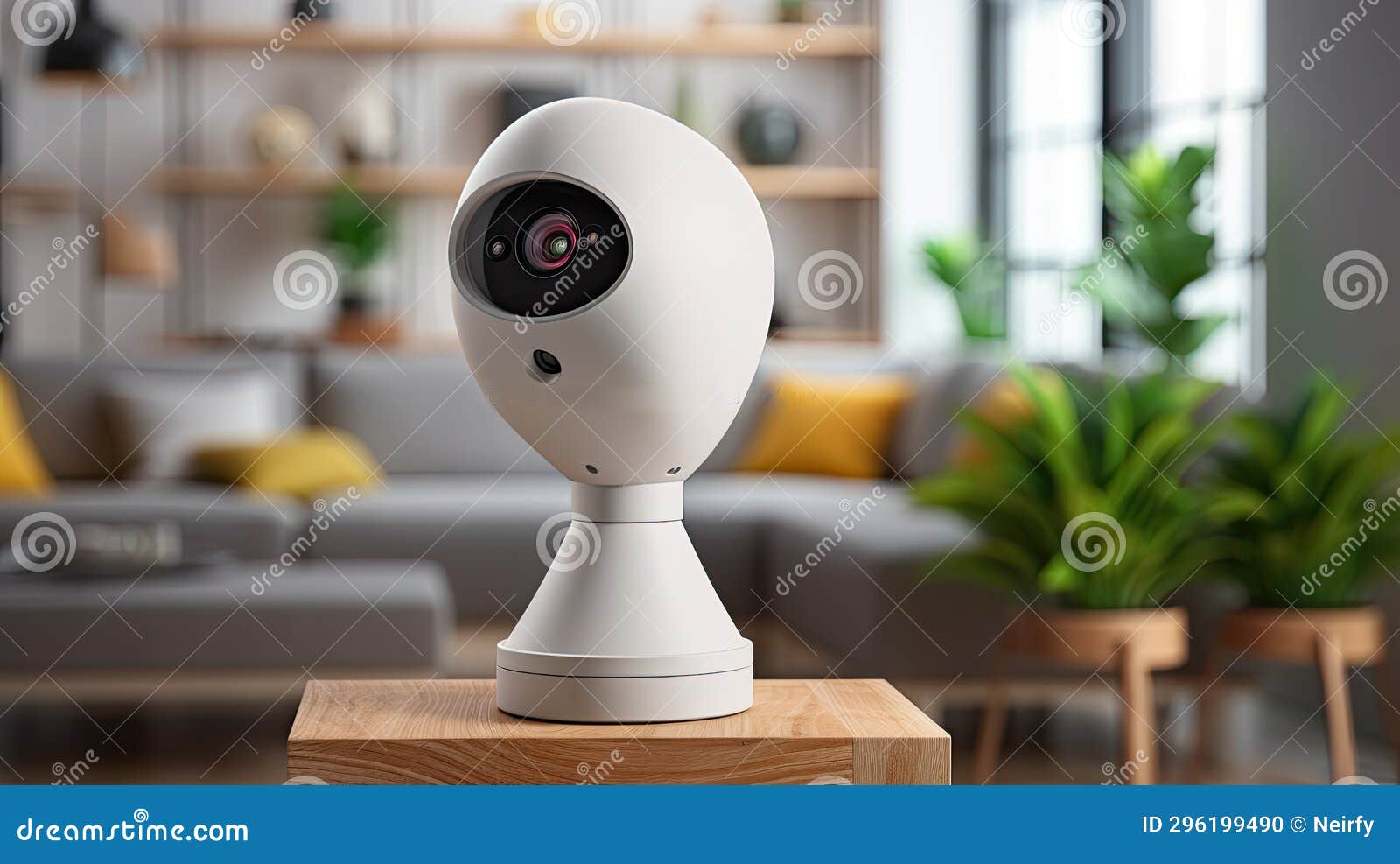 Security Camera in Living Room Stock Illustration - Illustration of ...