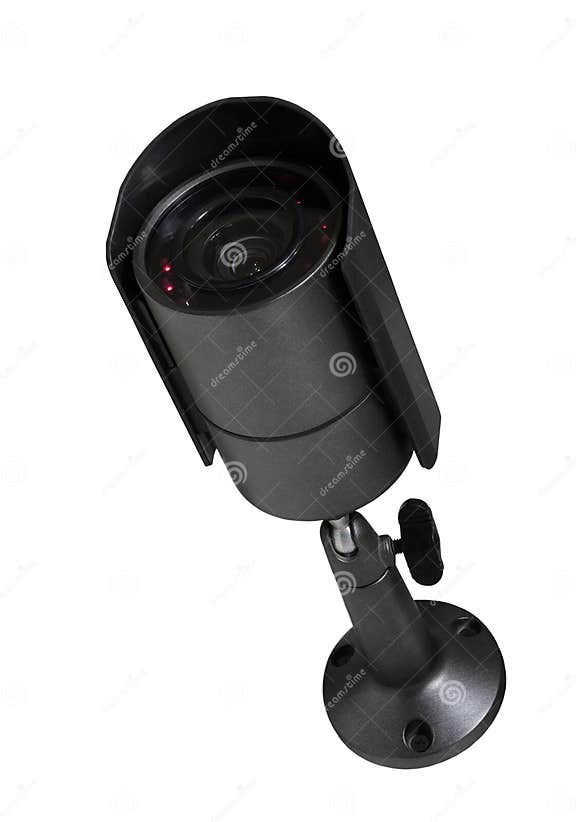 Security Camera with Luminous Backlight Stock Image - Image of secure ...