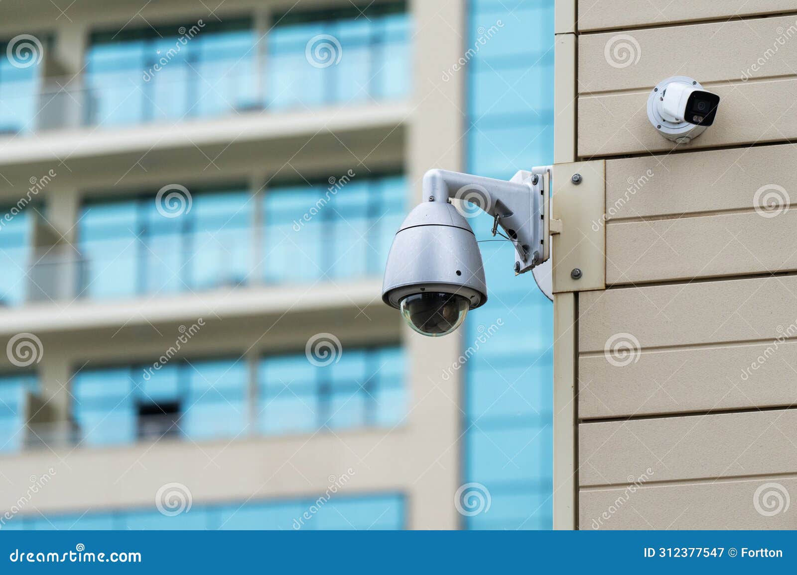 Security Camera in a Modern Building Stock Image - Image of safety ...