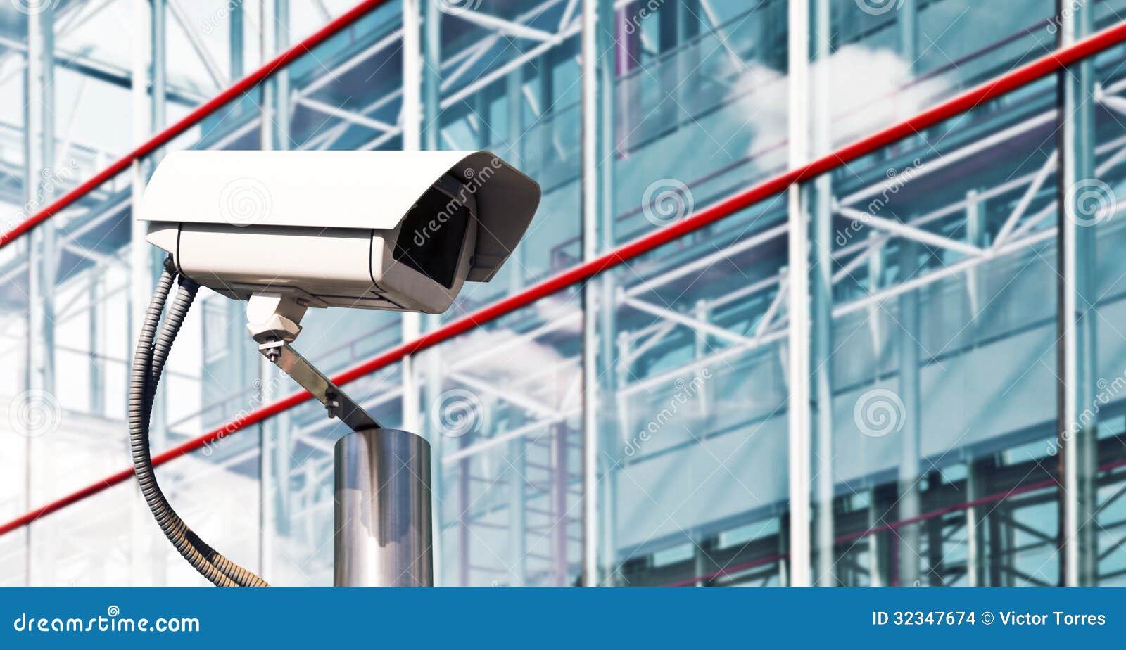 Security Camera in a Modern Office Stock Photo - Image of ...