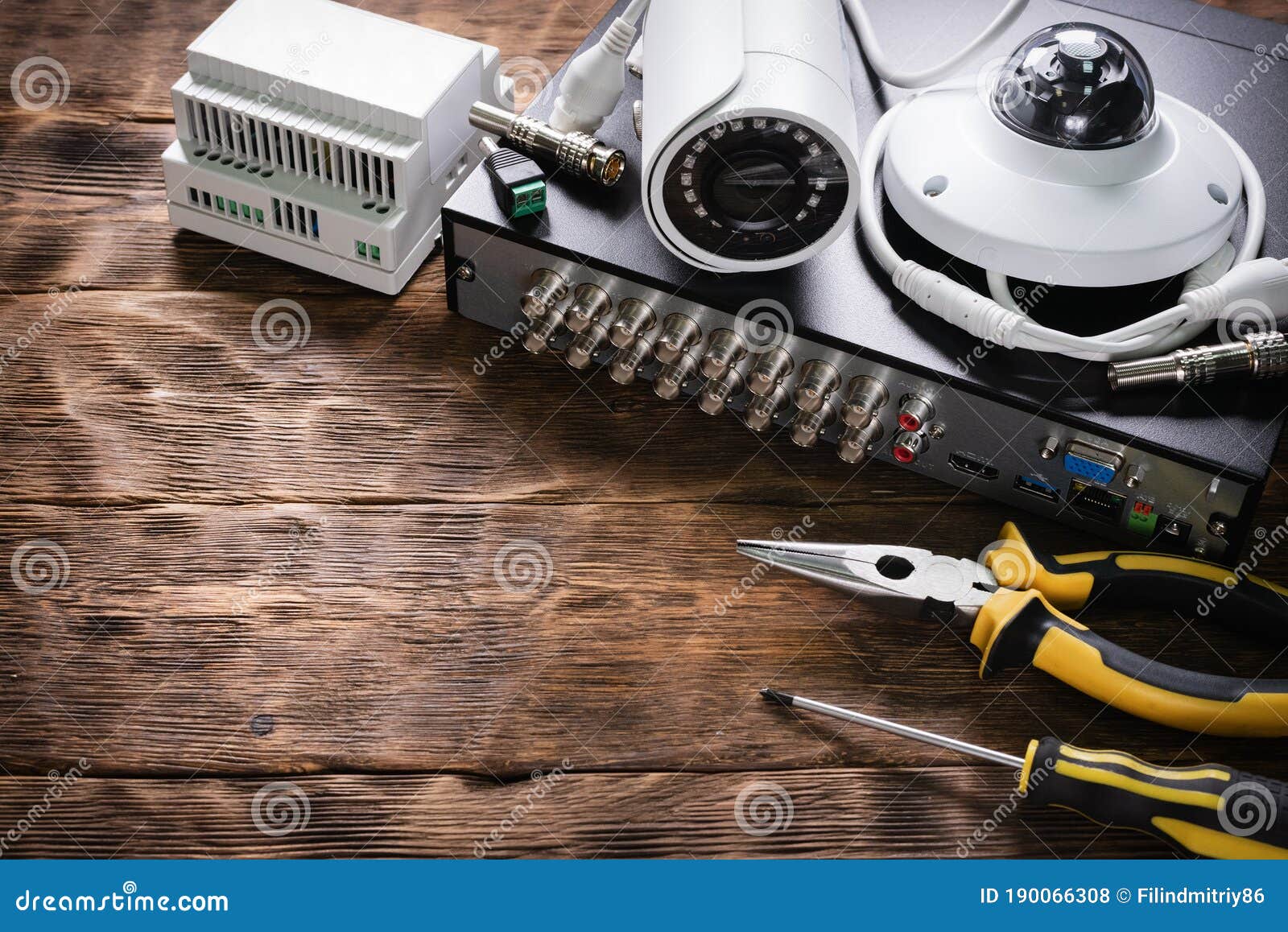 Security camera stock photo. Image of white, safety - 190066308