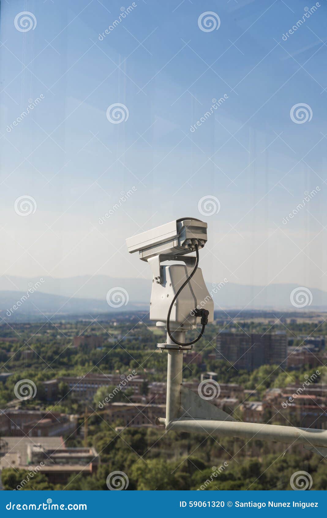 Security Camera Monitor the Movement Stock Photo - Image of building ...