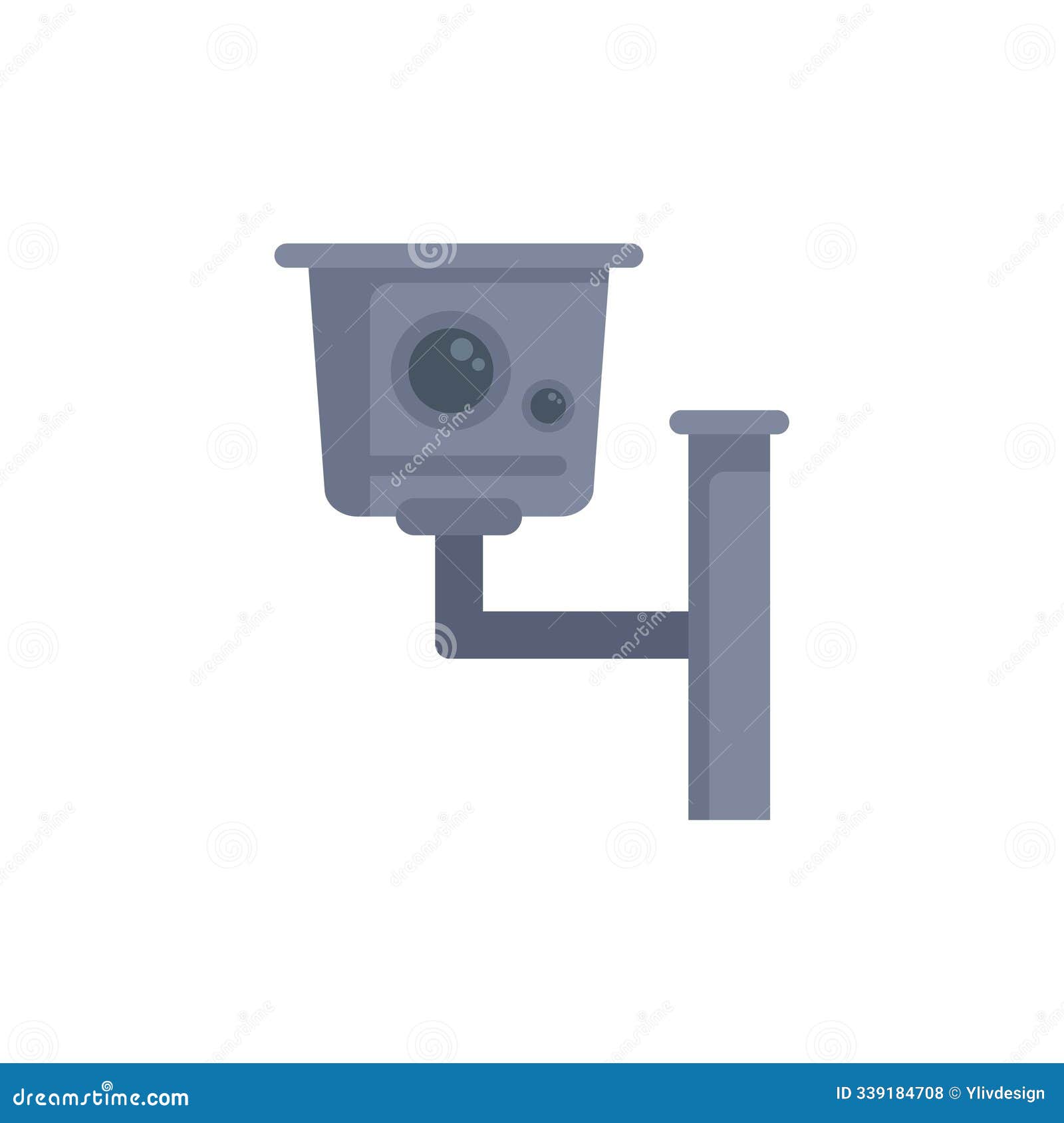 Security Camera Mounted on Metal Pole Providing Surveillance Stock ...