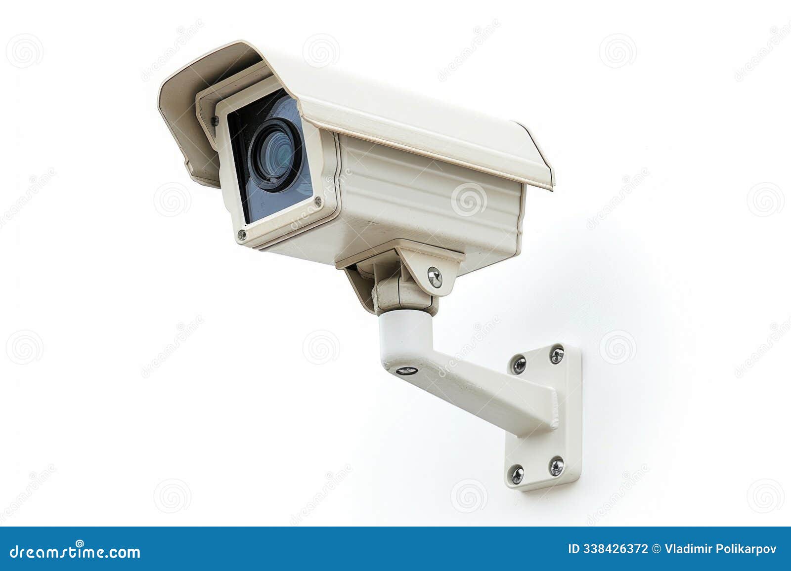 A Security Camera Mounted on the Side of a Building, Suitable for ...