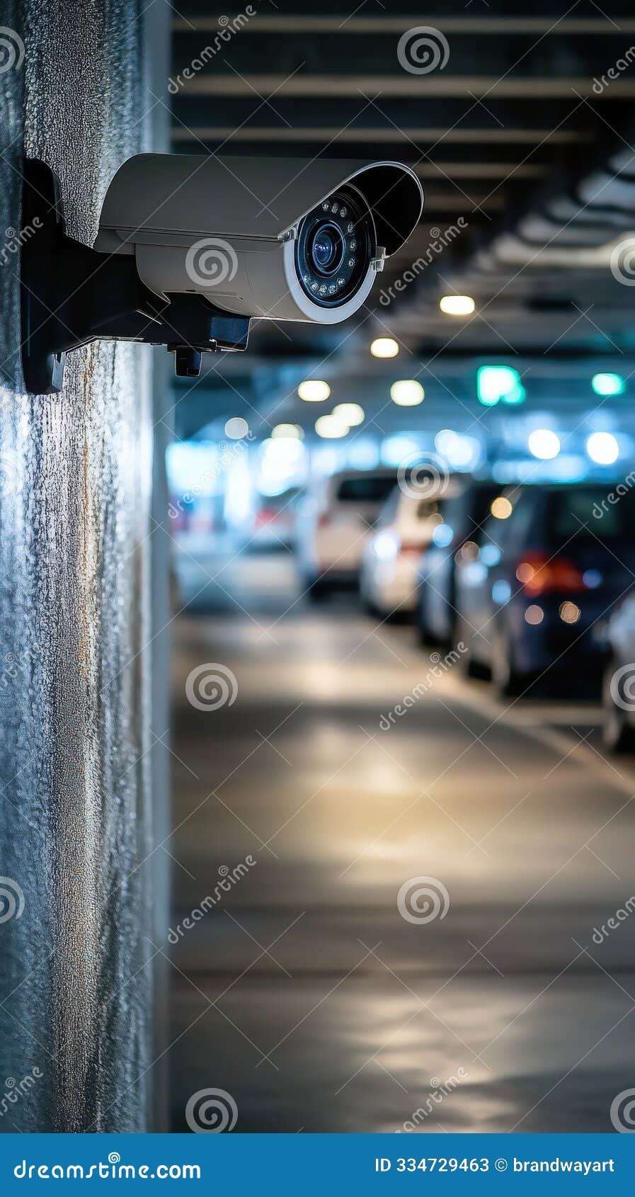 Security Camera Monitoring Vehicles in a Well-lit Parking Structure ...