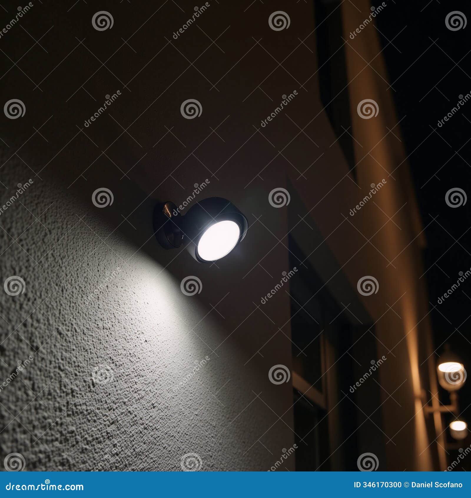 Security Camera Observes Building Wall during Nighttime Hours Stock ...