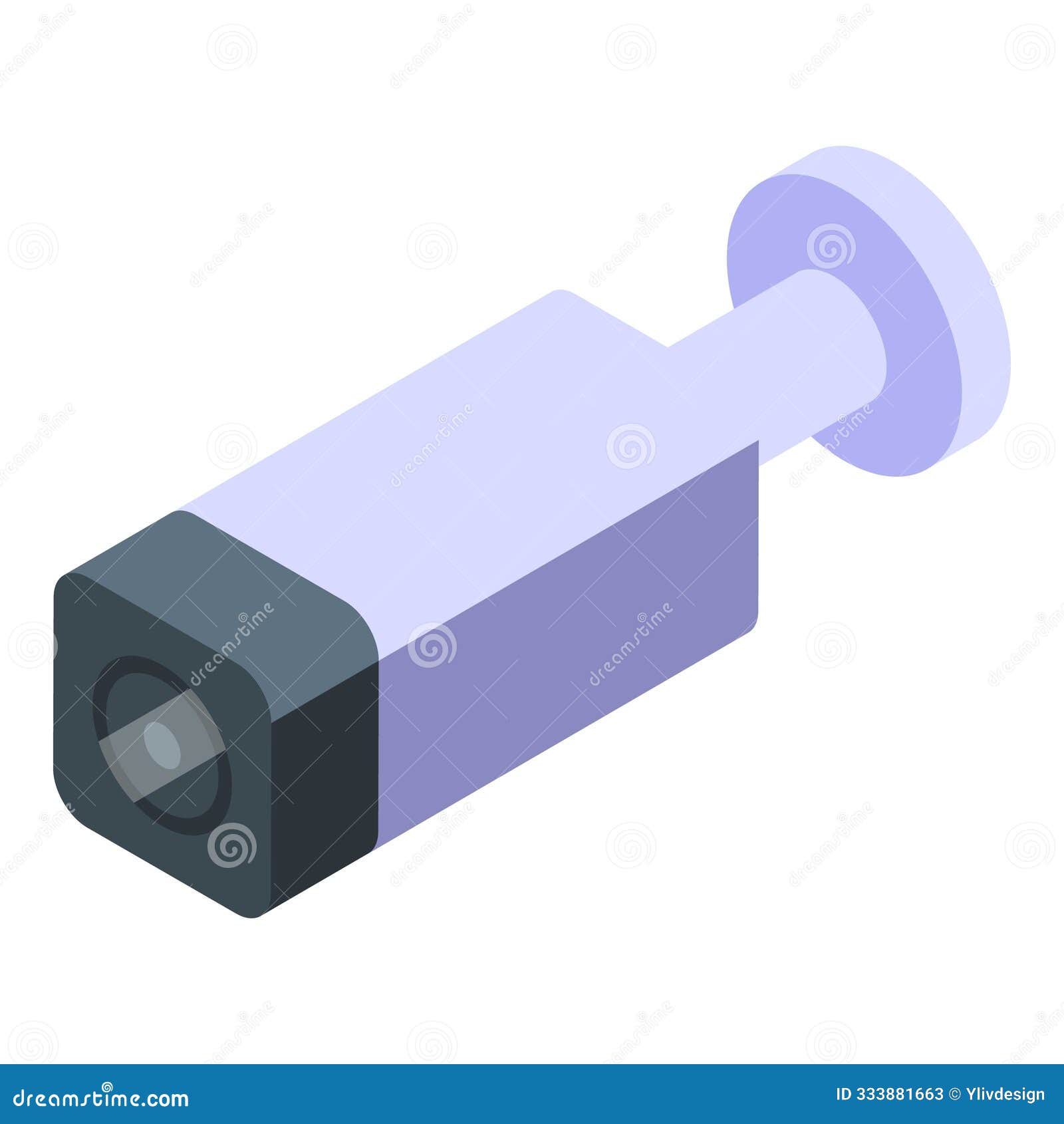 Security Camera Observing in Isometric View Stock Illustration ...