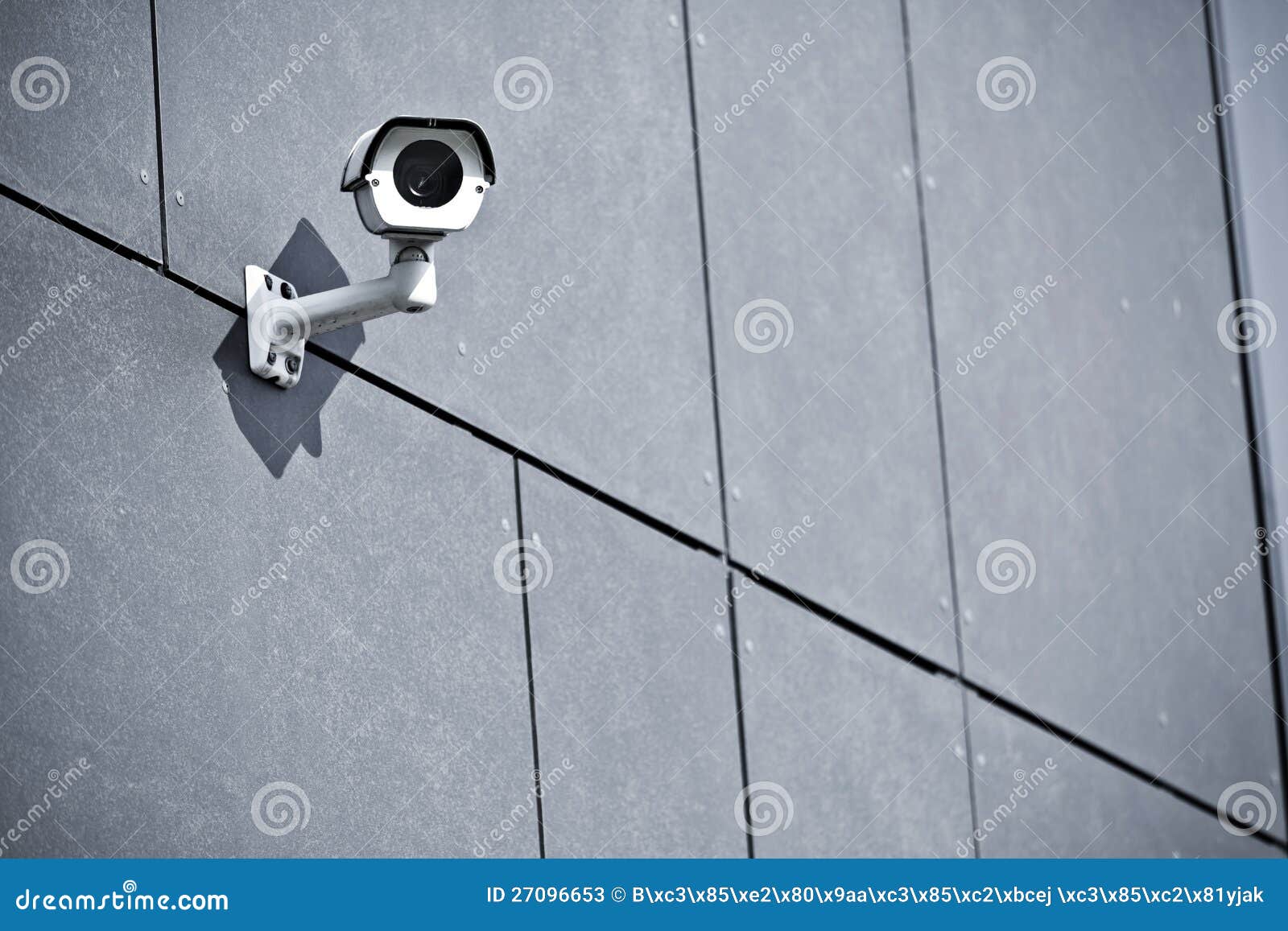 Security Camera on Office Building Stock Image - Image of monitoring ...