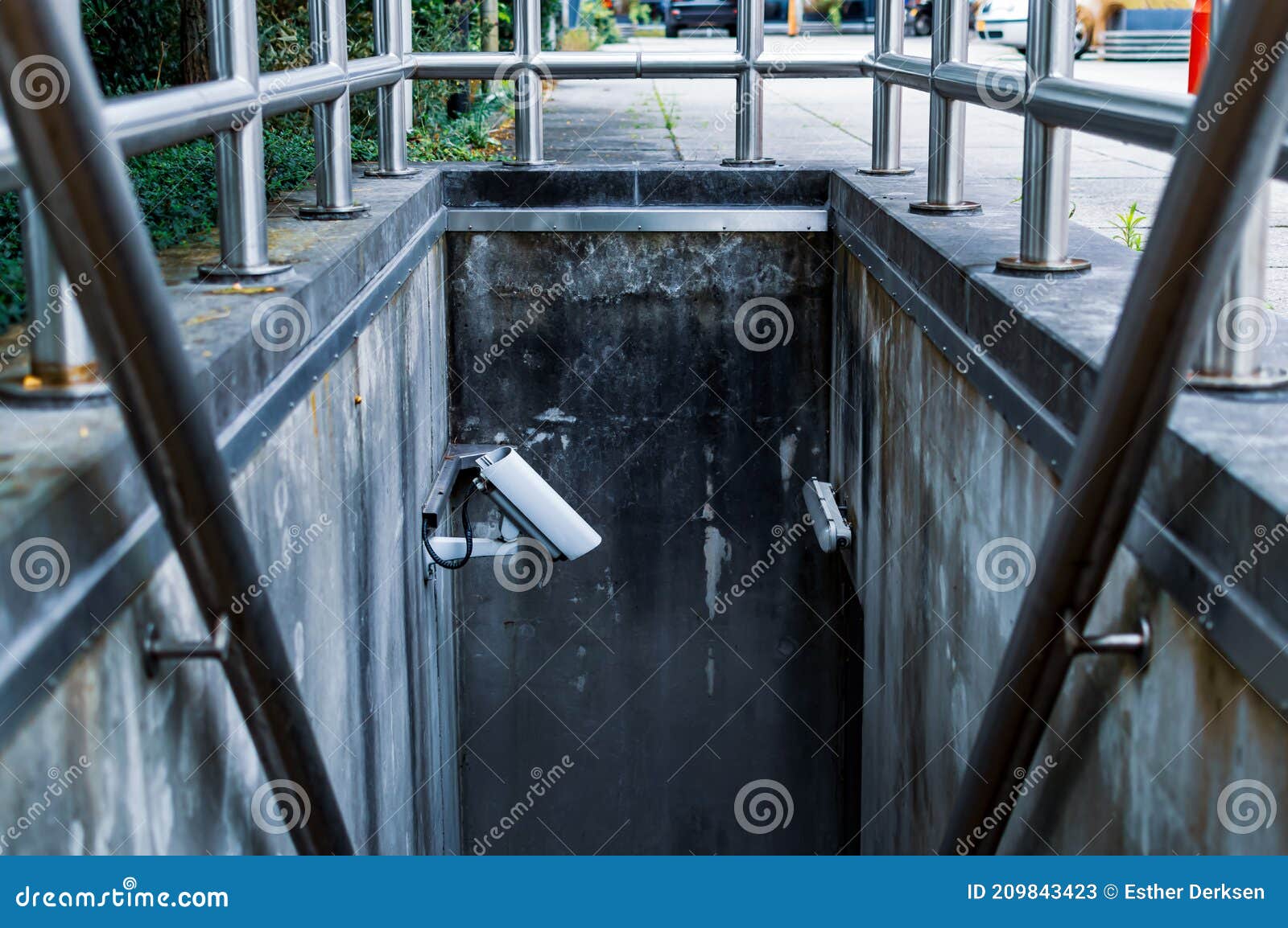 Security Camera Down the Stairs Stock Image - Image of industry ...