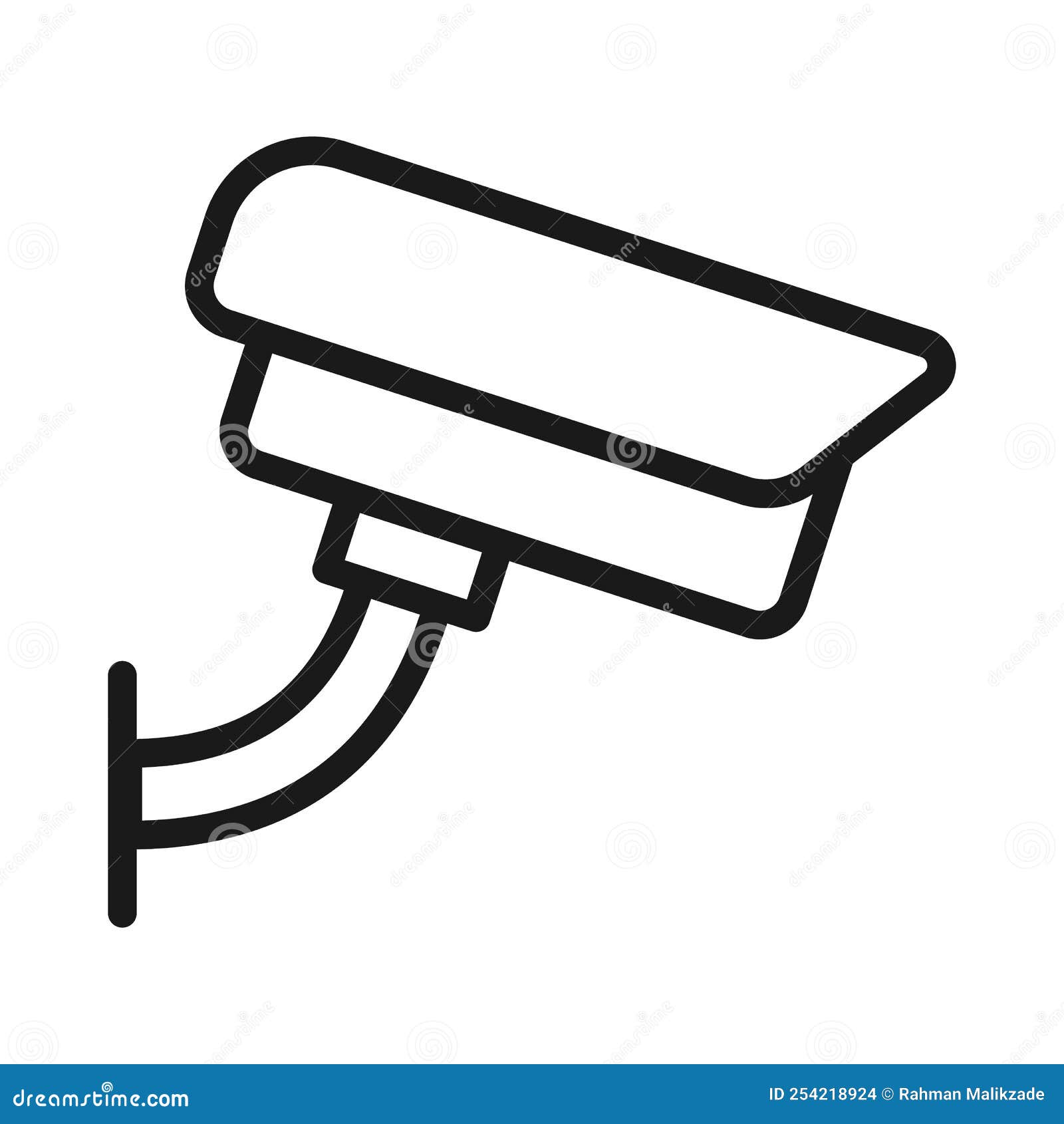 Outline Surveillance Camera Icon, With Editable Stroke. Security Camera ...