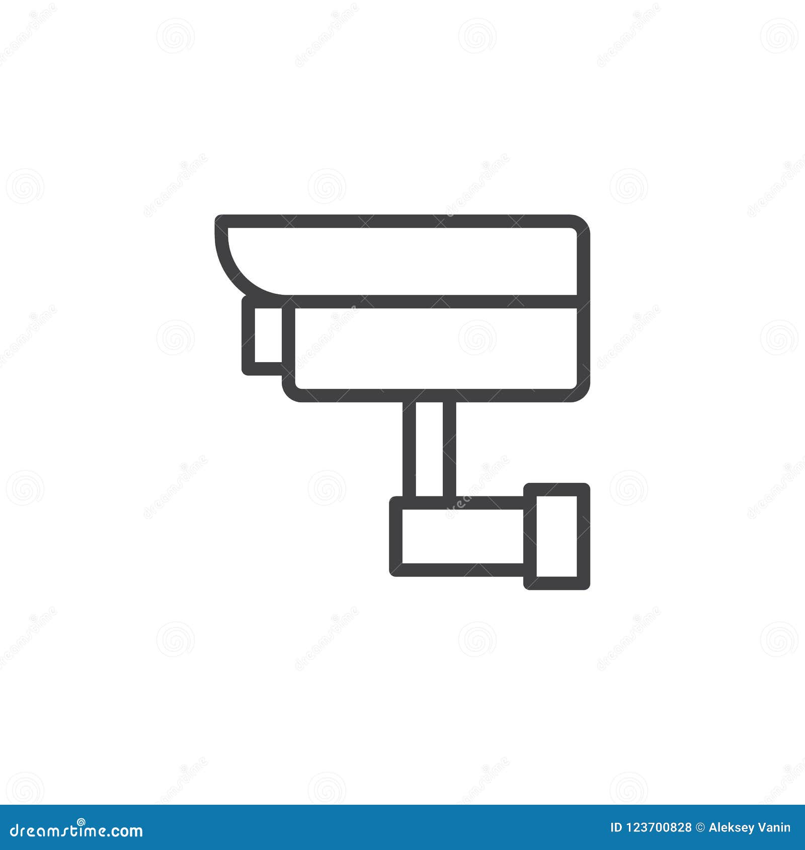 Security Camera Outline Icon Stock Vector - Illustration of pictogram ...