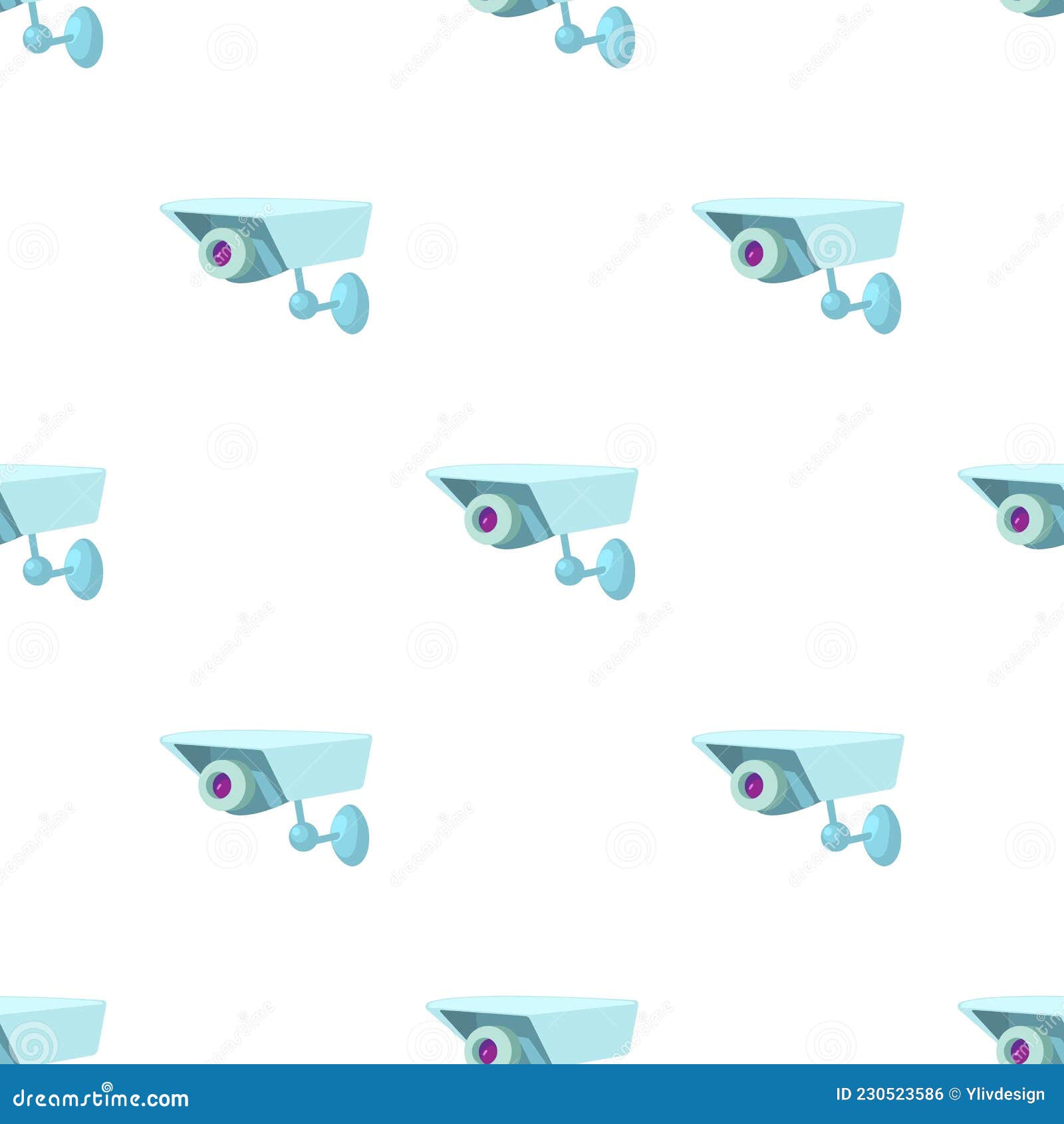 Security Camera Pattern Seamless Vector Stock Vector - Illustration of ...