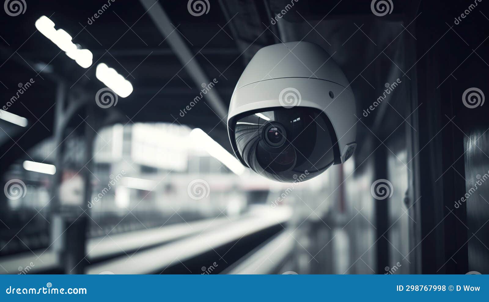 Security Camera at the Railway Station. Security System, Technology ...