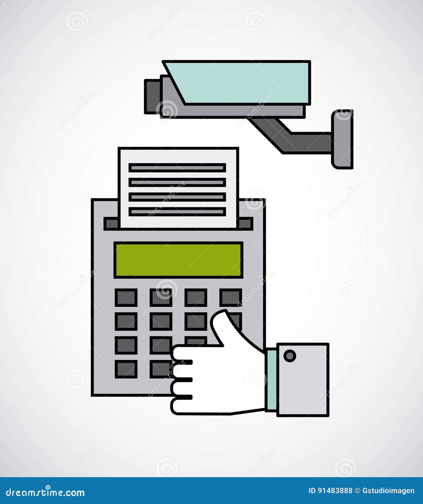 Security Camera with Register Machine Editorial Stock Photo ...