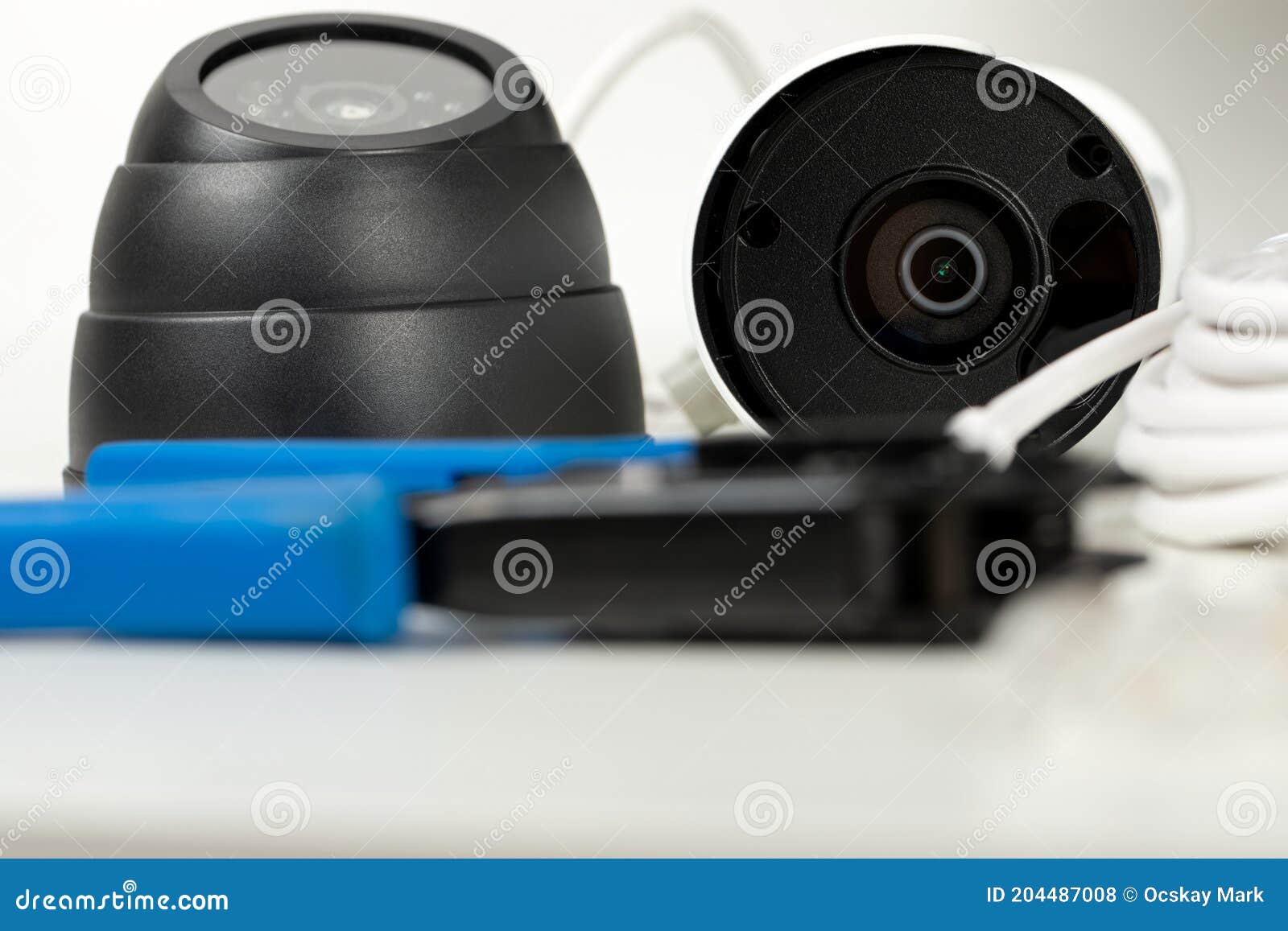 Security camera setup stock photo. Image of protect - 204487008