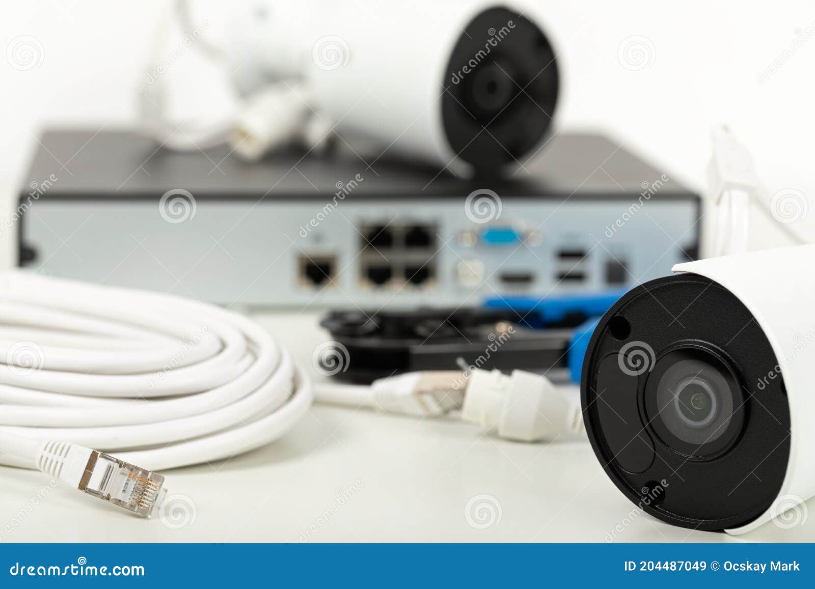 Security camera setup stock image. Image of electronic - 204487049