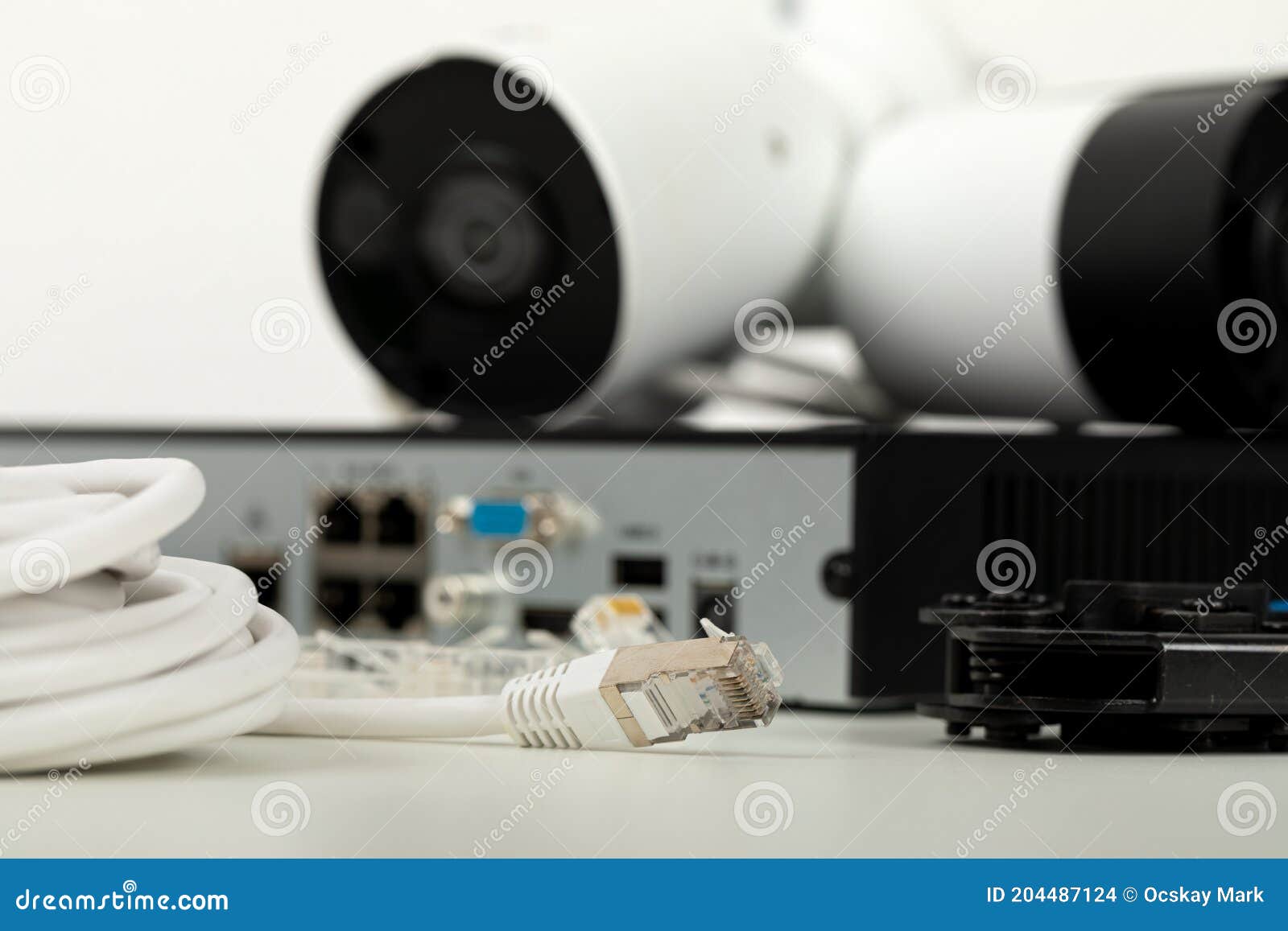 Security camera setup stock photo. Image of professional - 204487124
