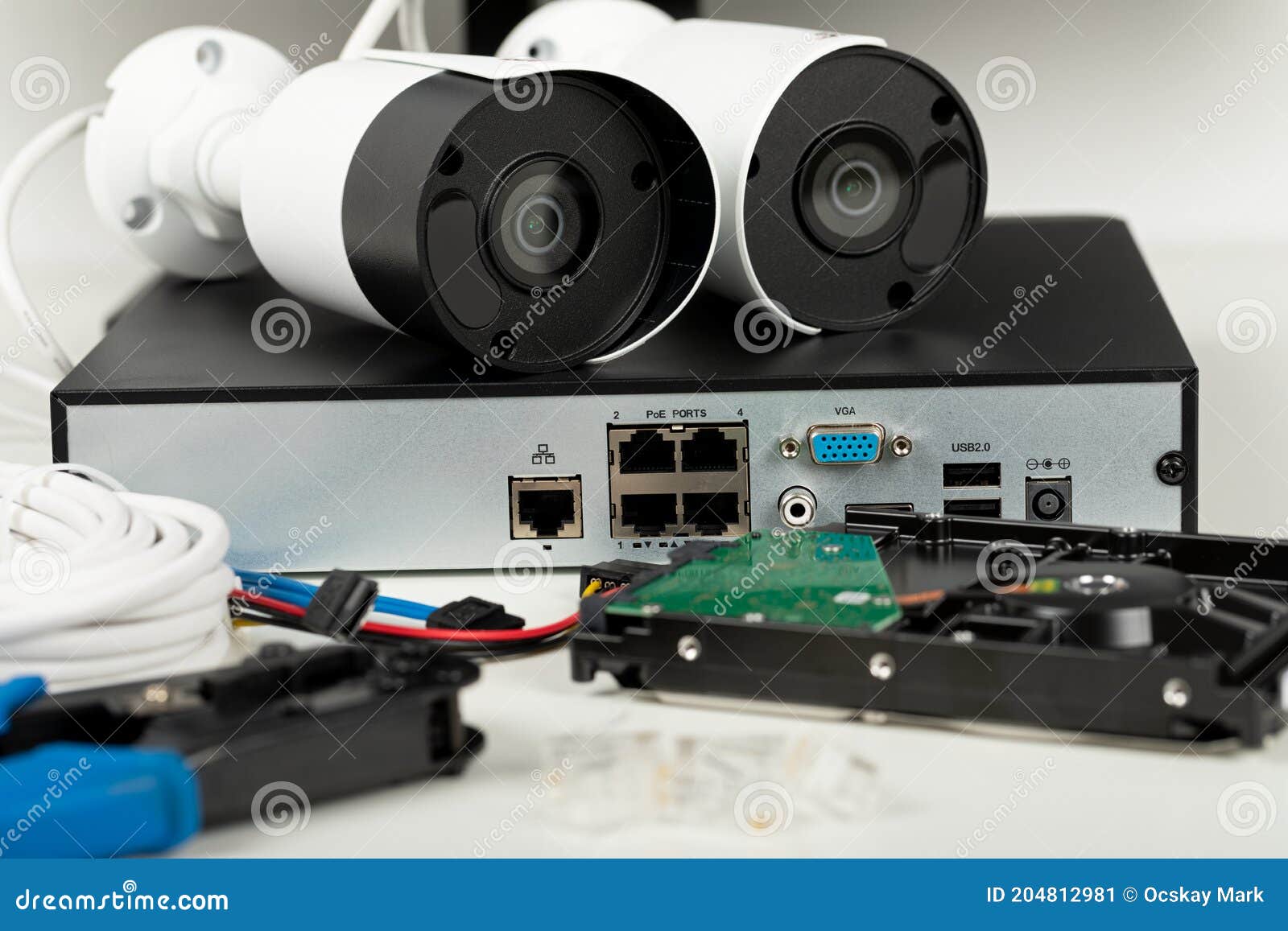 Security camera setup stock image. Image of cctv, protect - 204812981