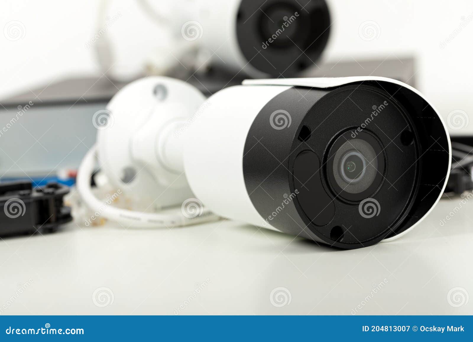 Security camera setup stock image. Image of home, network - 204813007