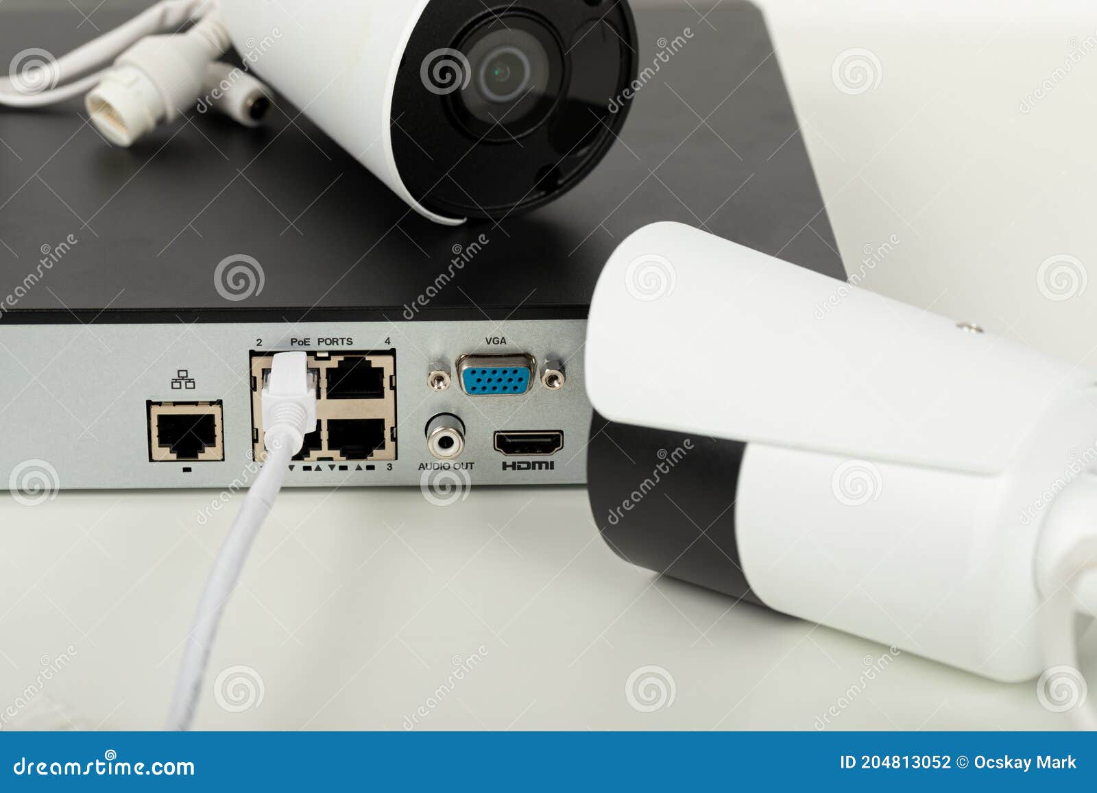 Security camera setup stock photo. Image of installation - 204813052