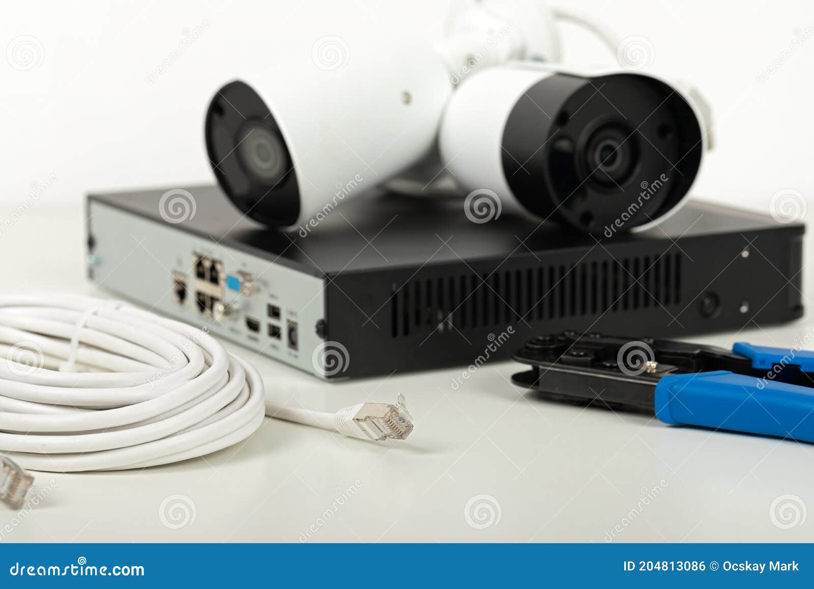 Security camera setup stock photo. Image of protection - 204813086