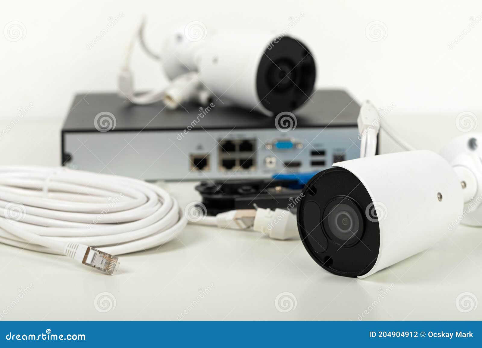 Security camera setup stock photo. Image of installing - 204904912