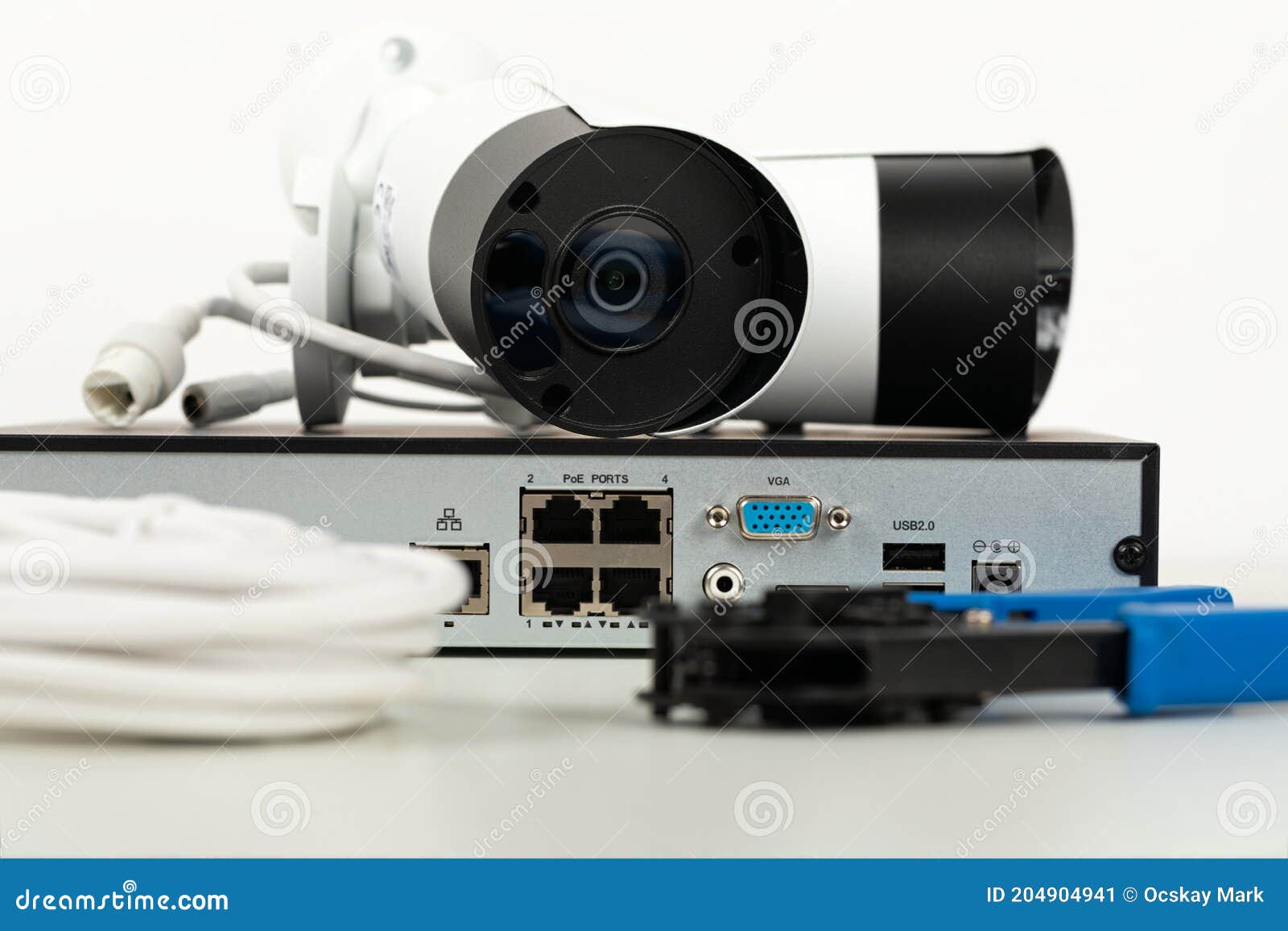 Security camera setup stock image. Image of detection - 204904941