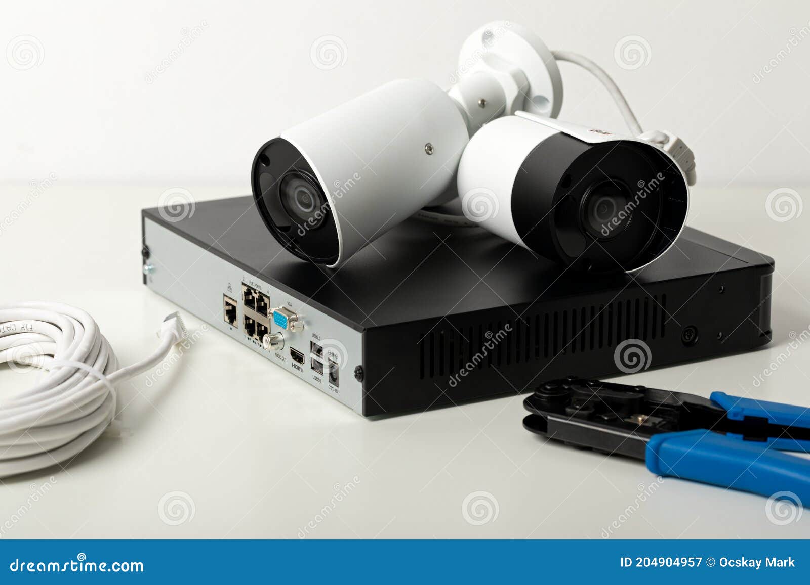 Security camera setup stock image. Image of protection - 204904957