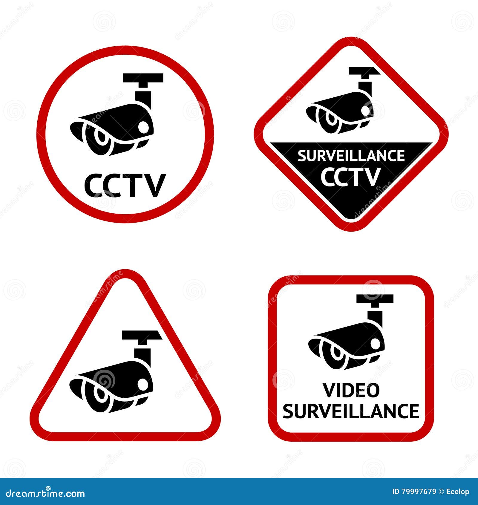 Security Camera, Sticky Labels Stock Vector - Illustration of abstract ...