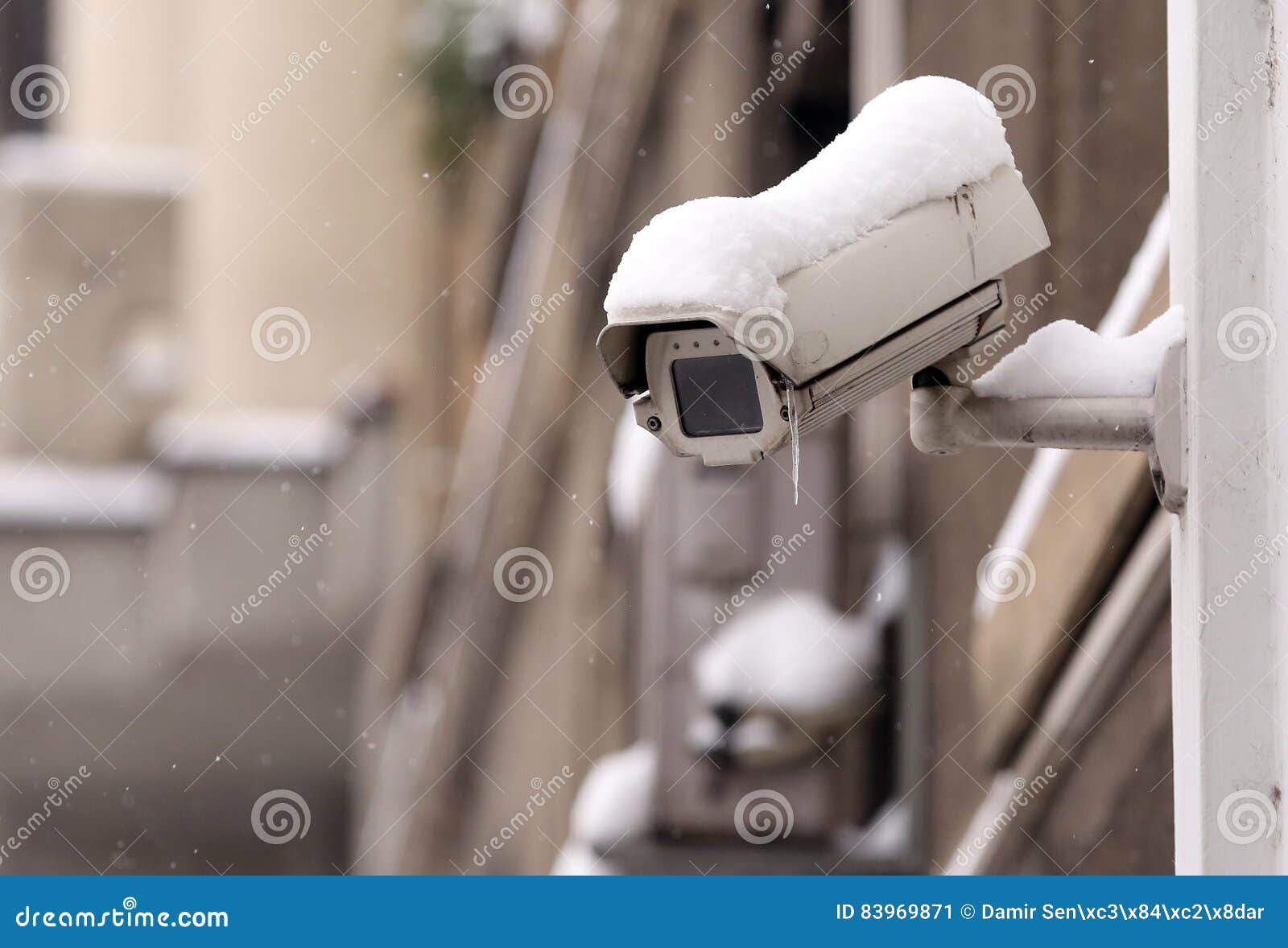 Security camera stock image. Image of surveillance, wall - 83969871