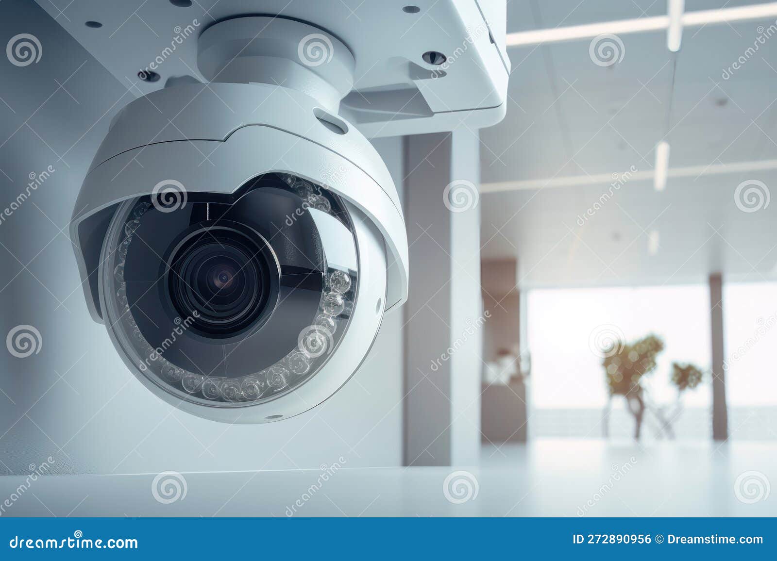 Security Camera Targeting a Detected Intrusion. AI Generated Stock ...