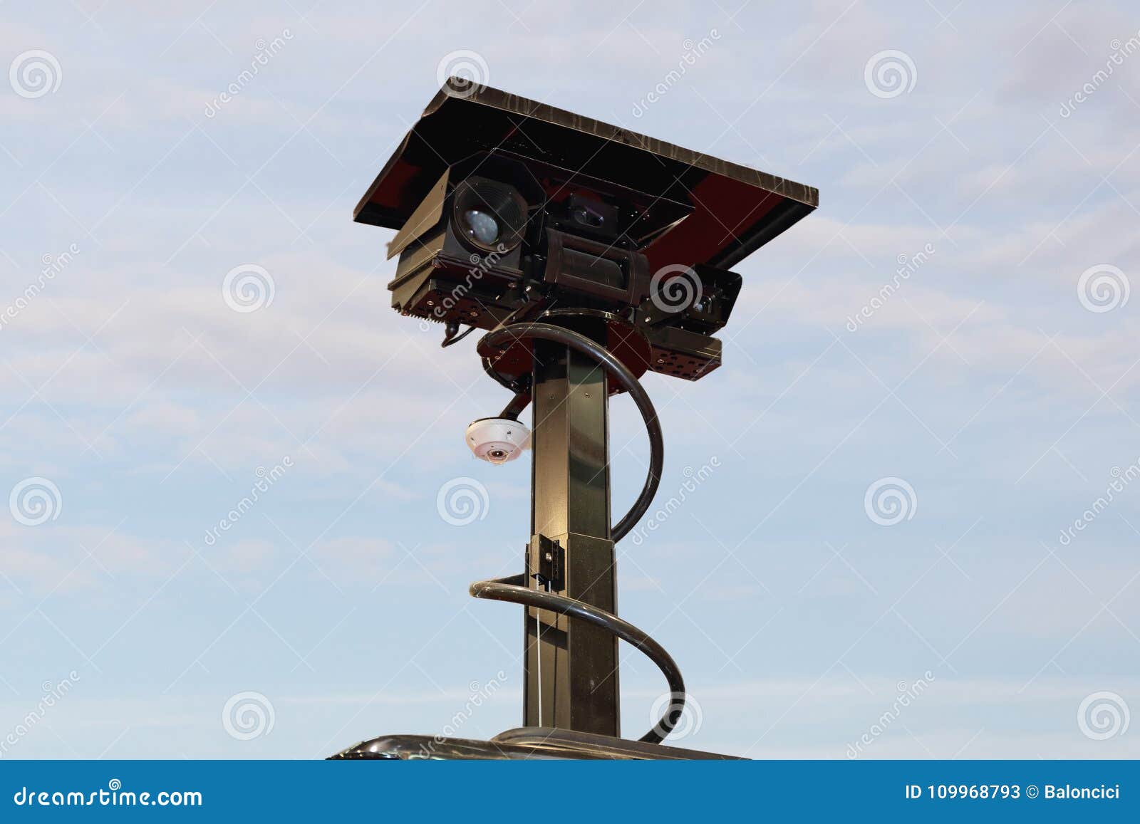 Security Camera Tower stock image. Image of equipment - 109968793