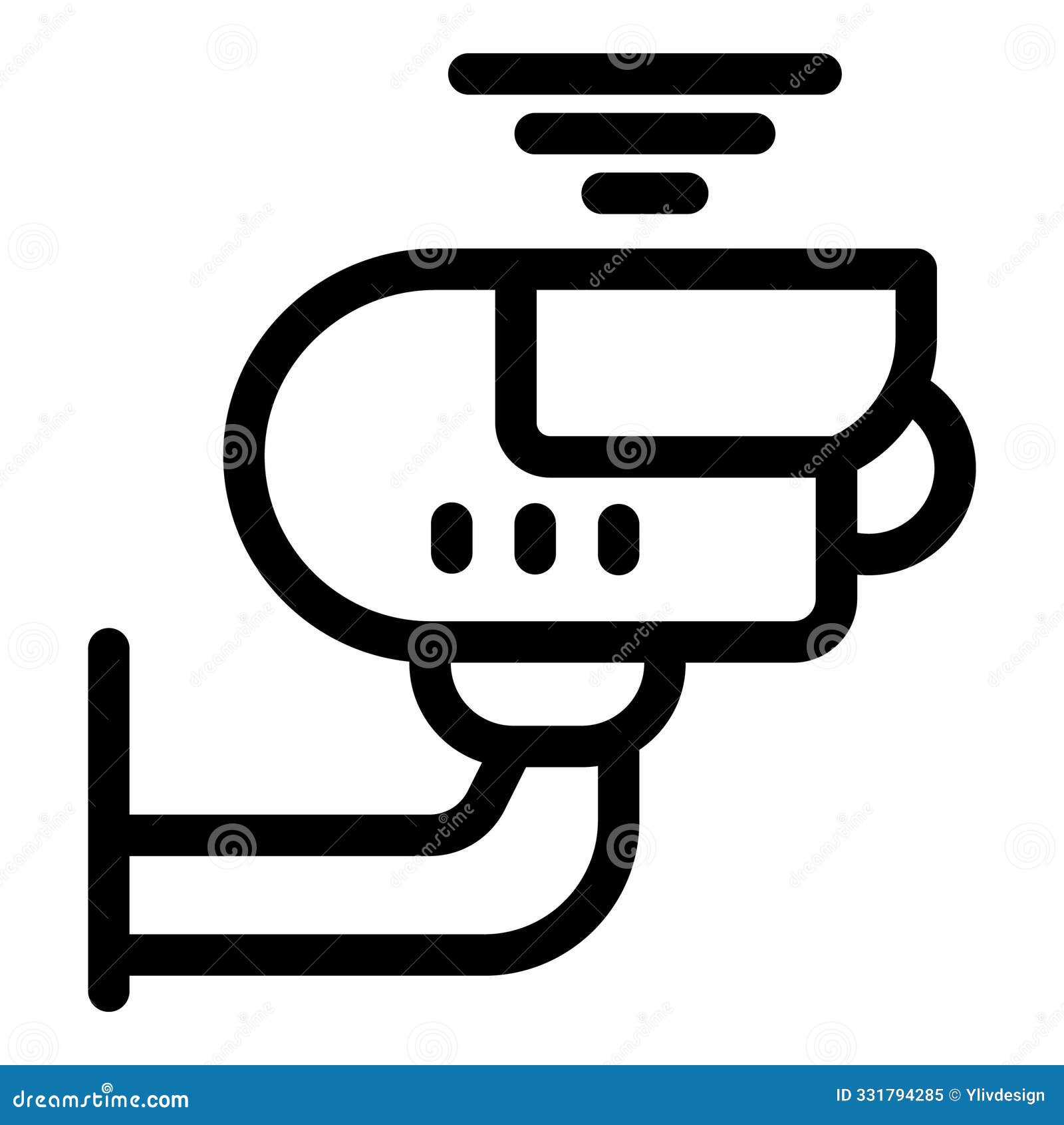 Security Camera Transmitting Signal Icon for Home Surveillance System ...