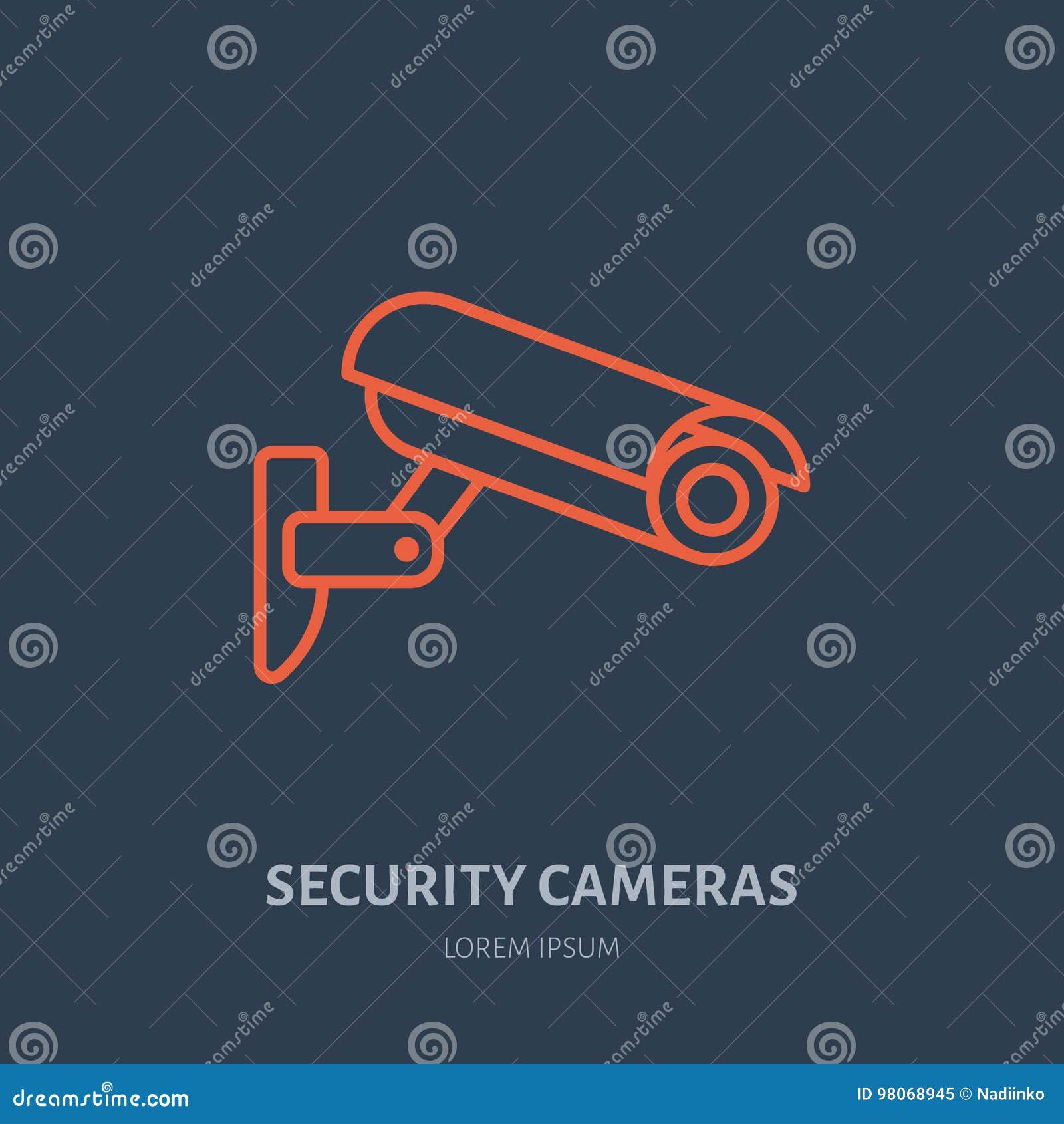 This Area Is Monitored By CCTV Cameras Symbol Sign, Vector Illustration ...