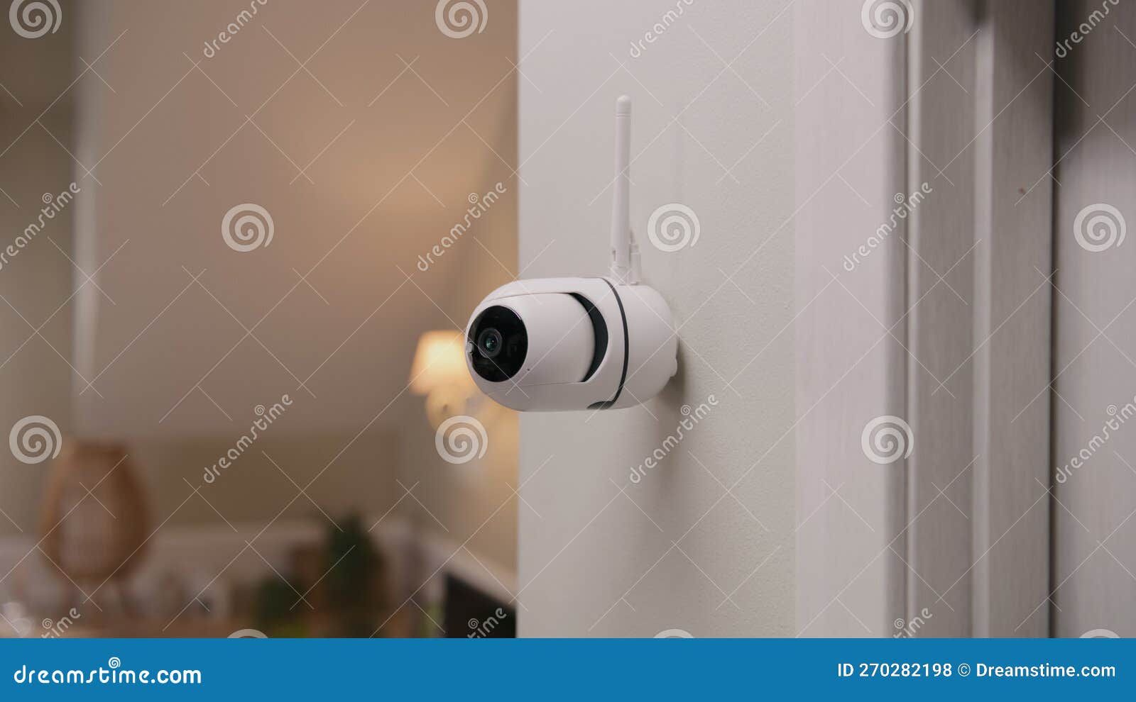 Security Camera on Wall in Modern Apartment Stock Photo - Image of ...