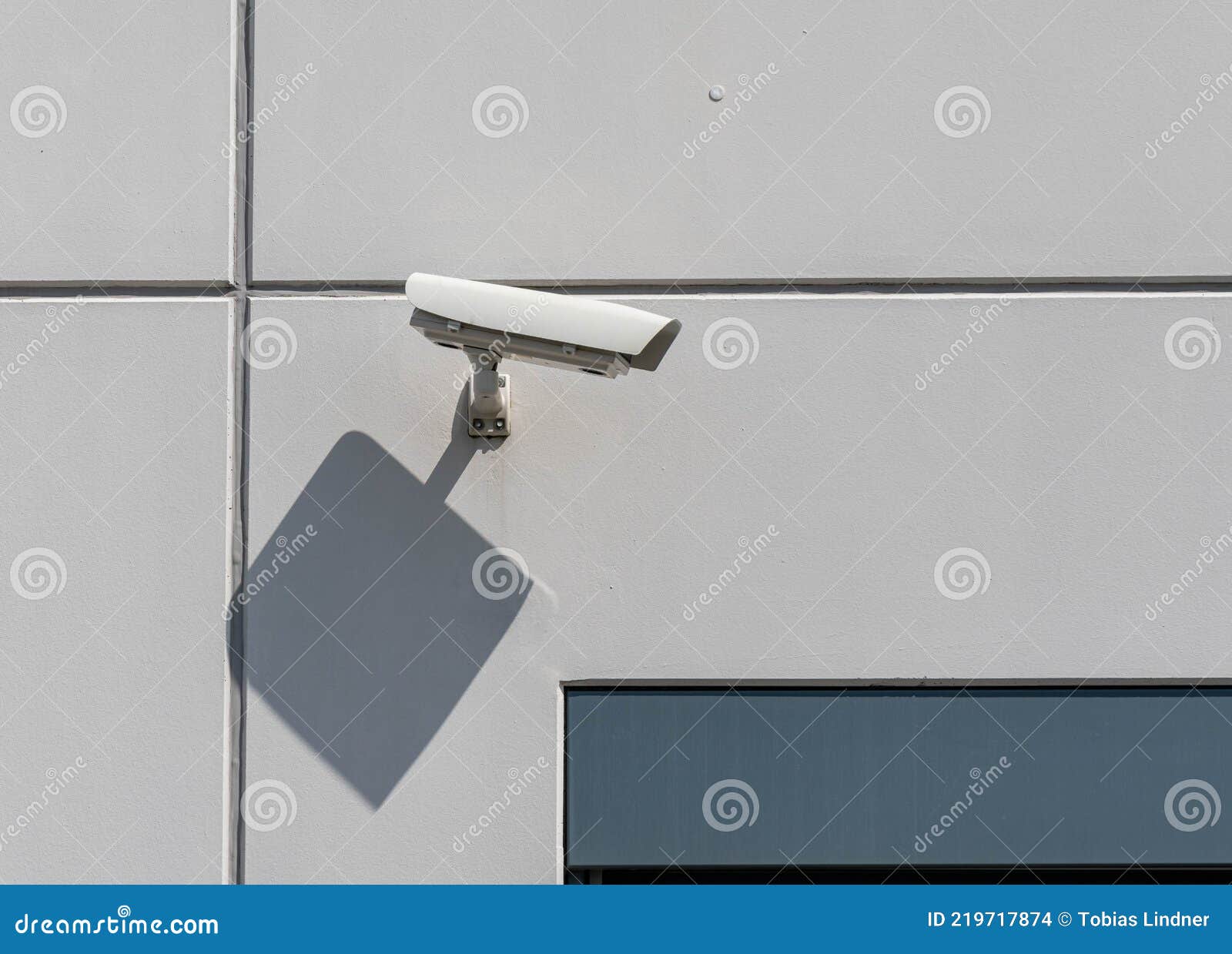 Security camera at a wall stock photo. Image of savety - 219717874