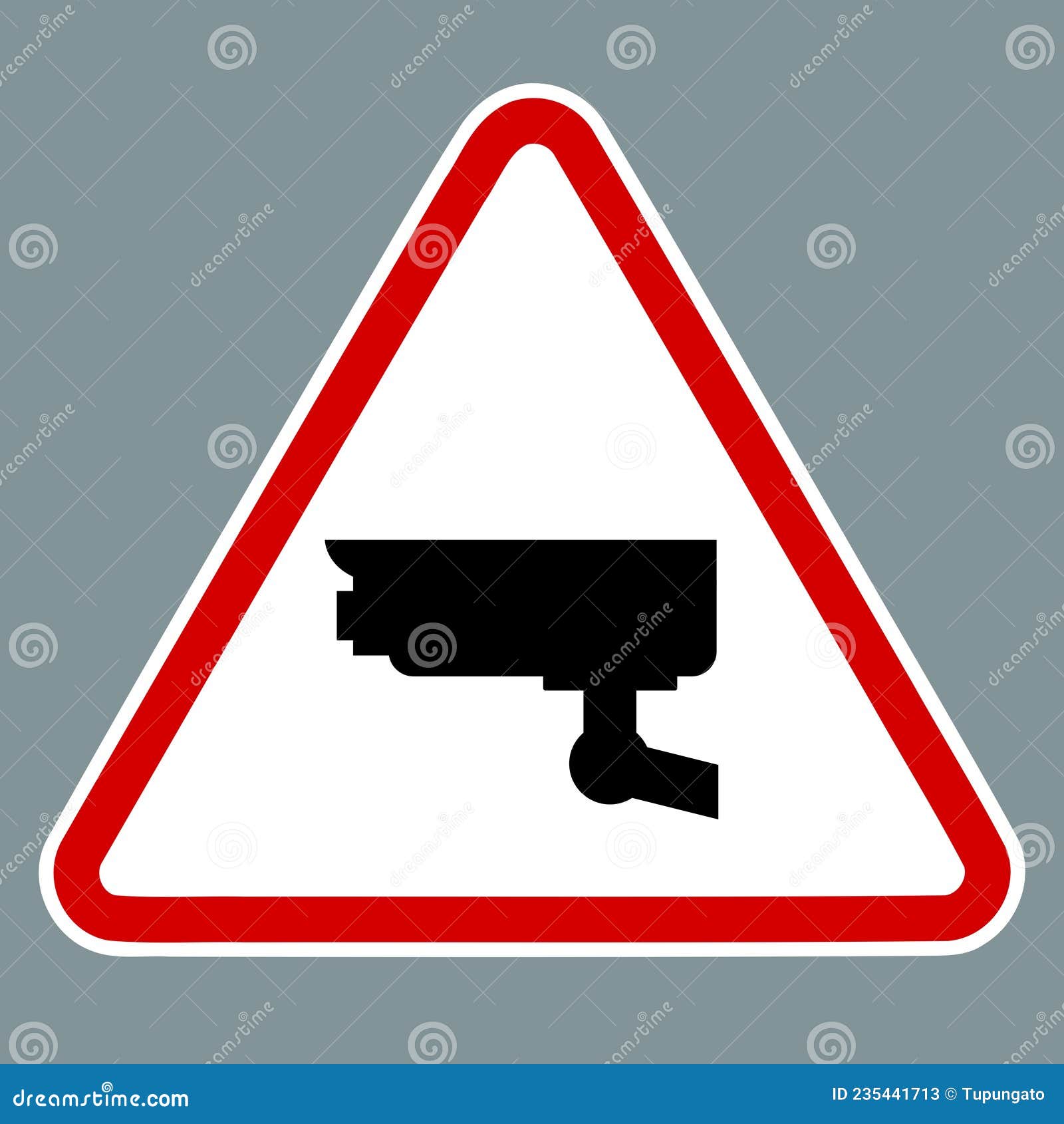 Security Camera Warning Sign Stock Vector - Illustration of sticker ...