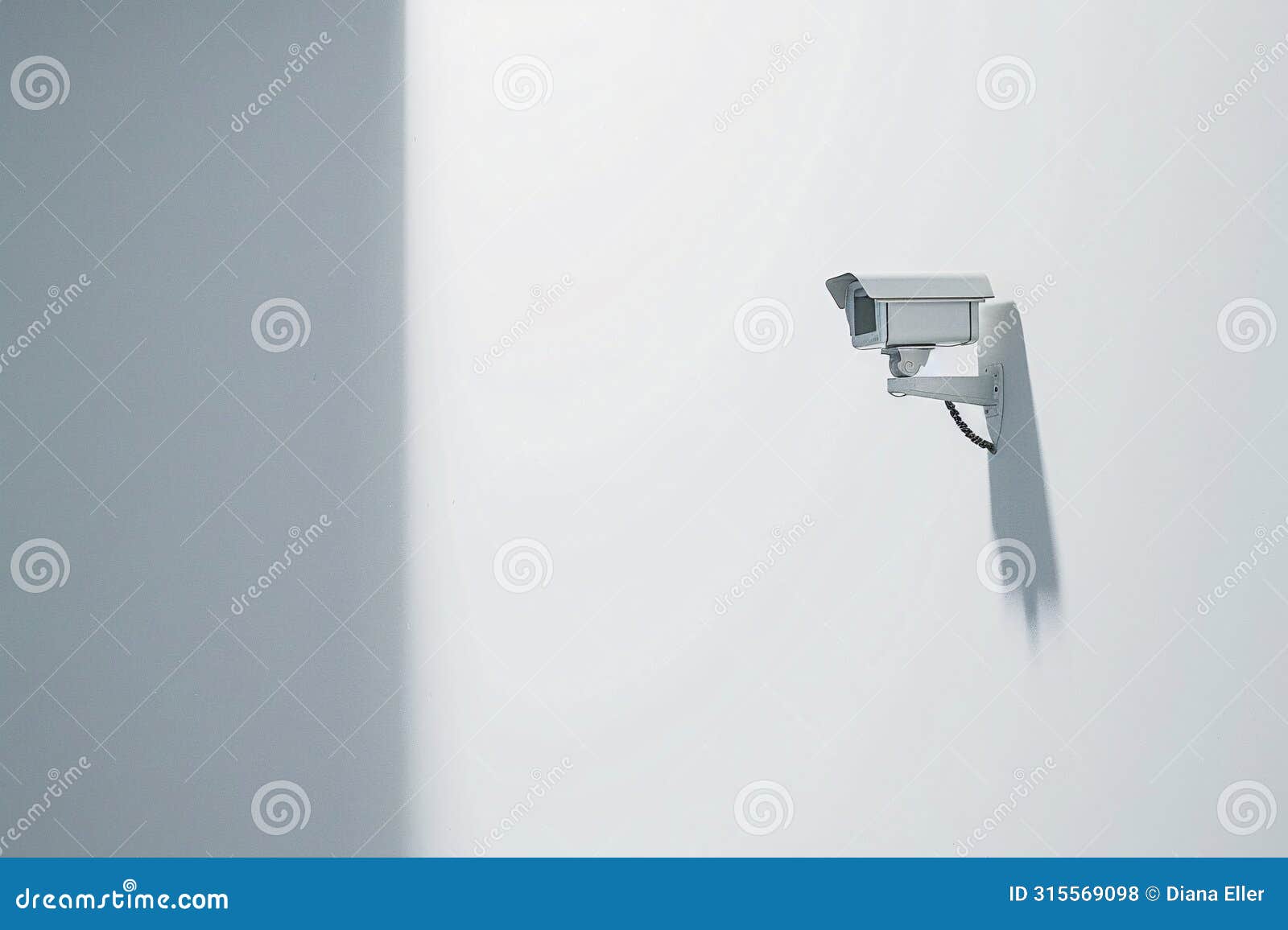 Security Camera on the White Building Wall with Copy Space Stock ...