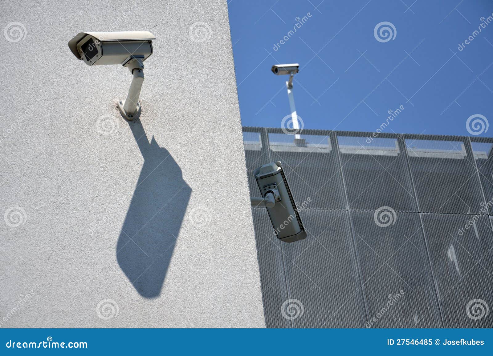 Security cameras stock image. Image of observation, blue - 27546485