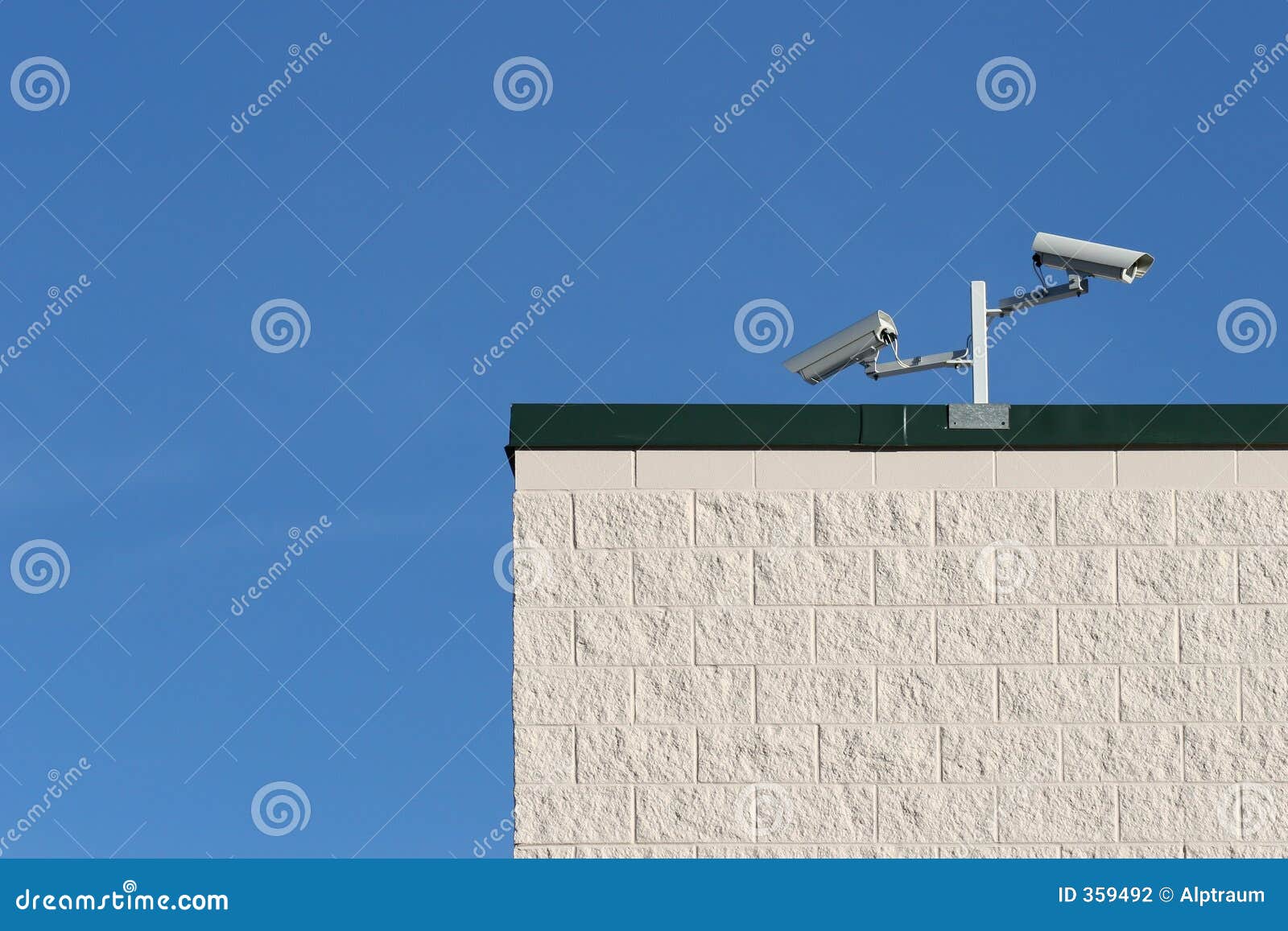 Security Cameras on Building Stock Photo - Image of exterior, security ...