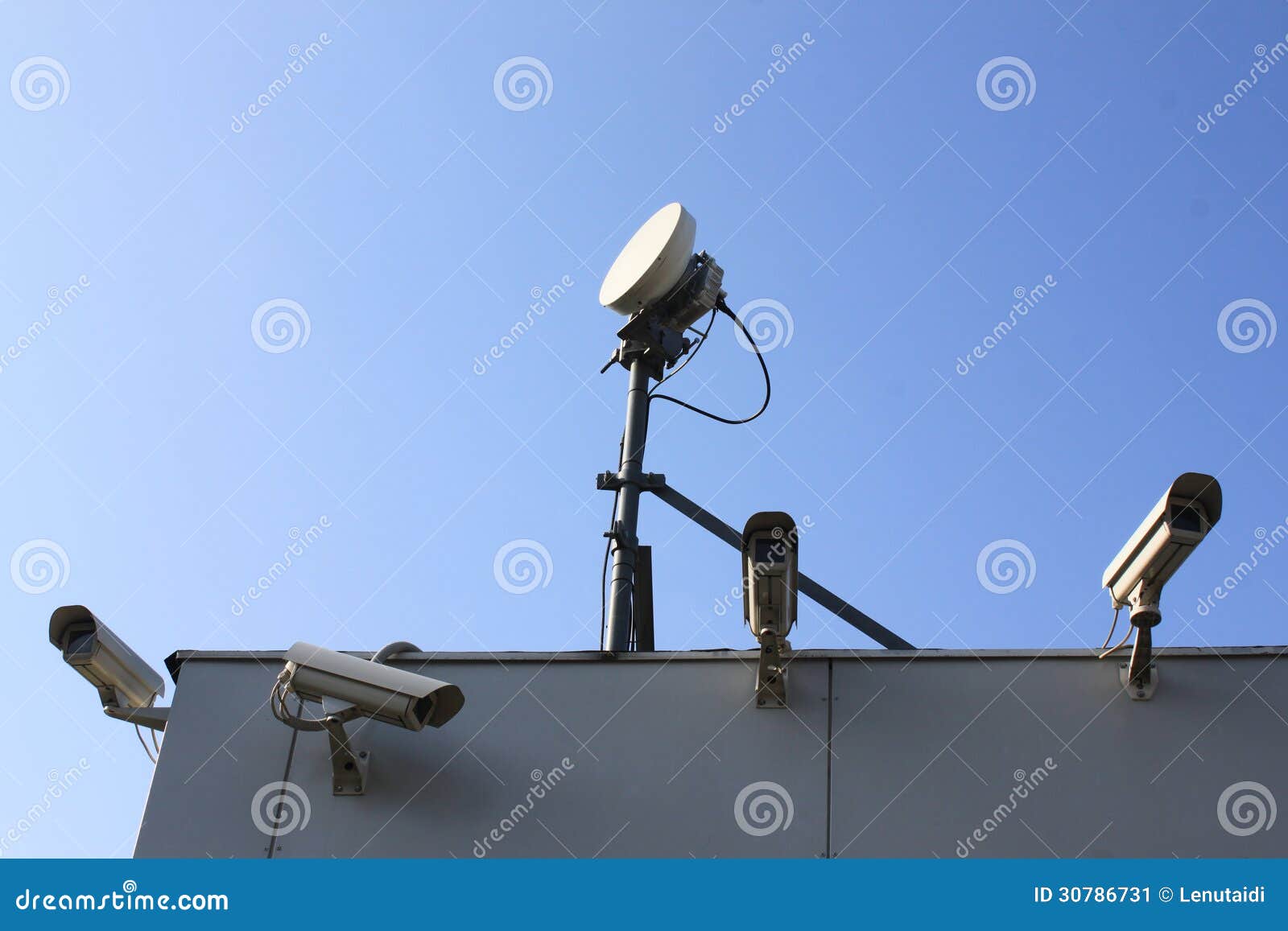 Security cameras stock image. Image of broadcasting, cctv - 30786731