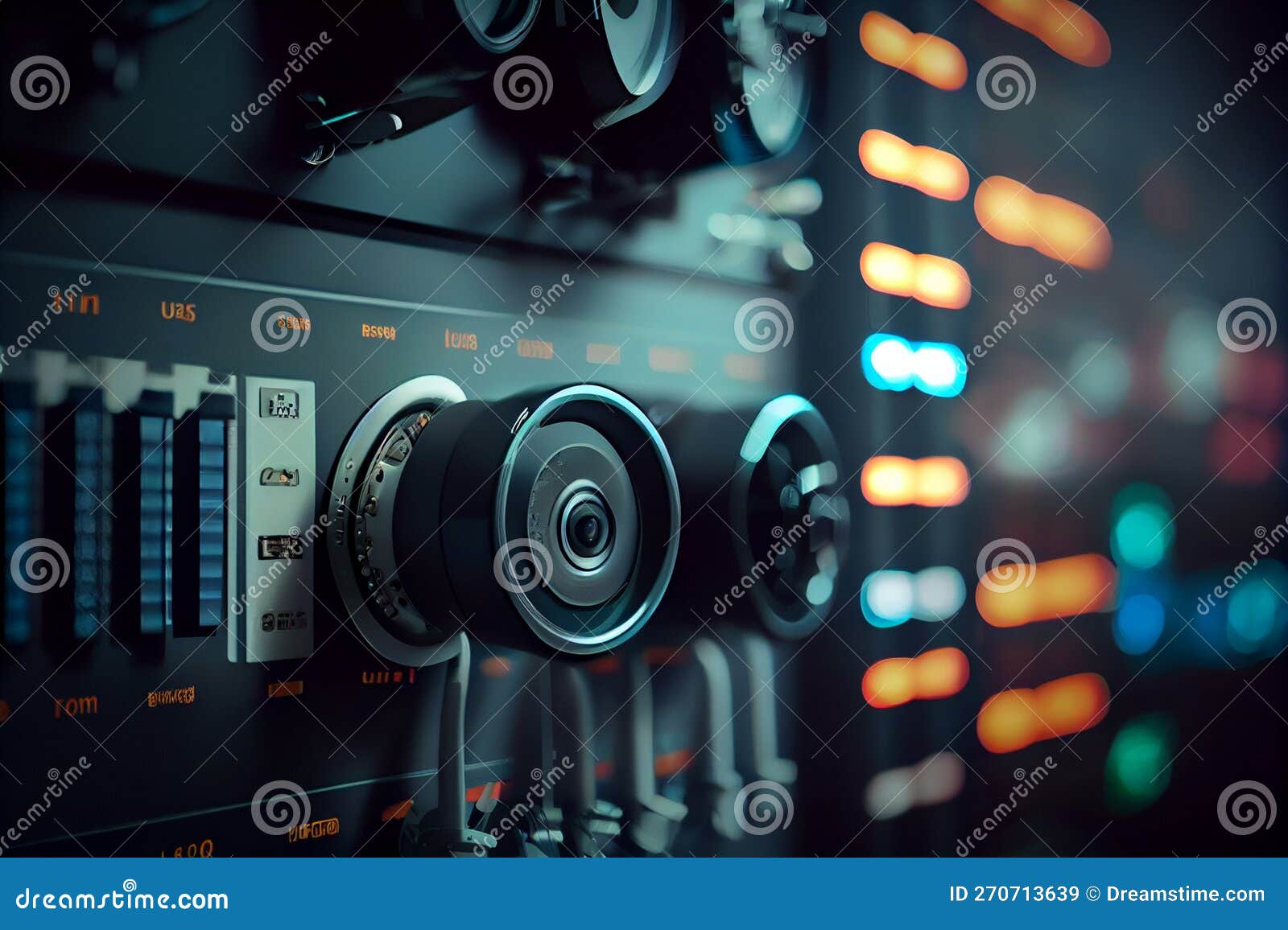 Security Cameras Monitor Activity in High-tech Server Room.generative ...