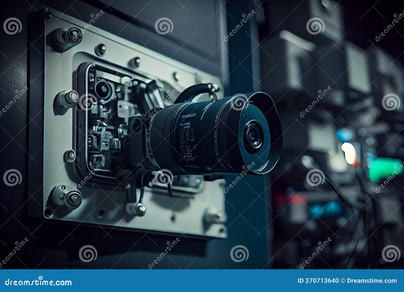 Security Cameras Monitor Activity in High-tech Server Room.generative ...