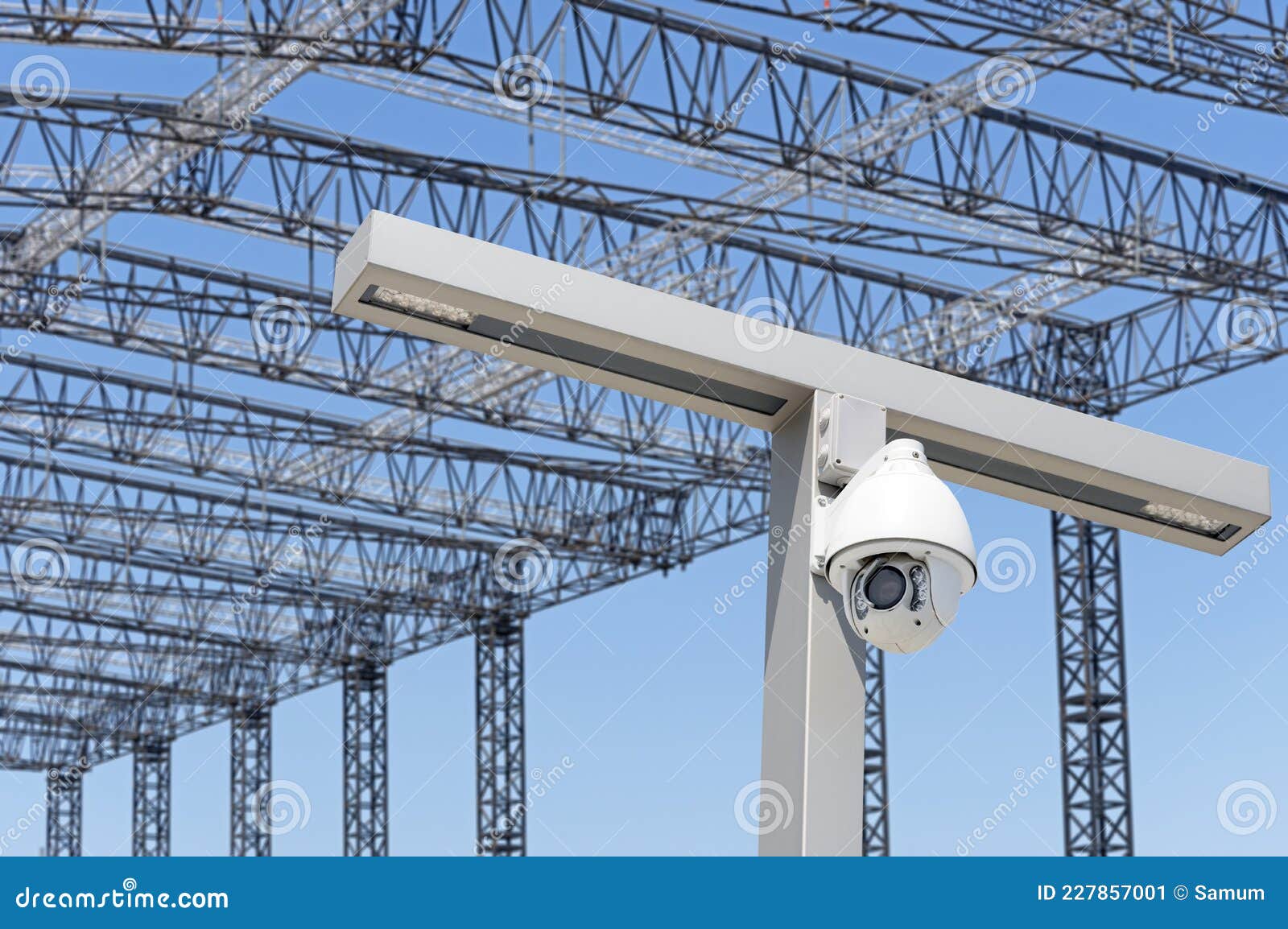 Security Cameras for the Safety and Steel Structure Workshop Stock ...