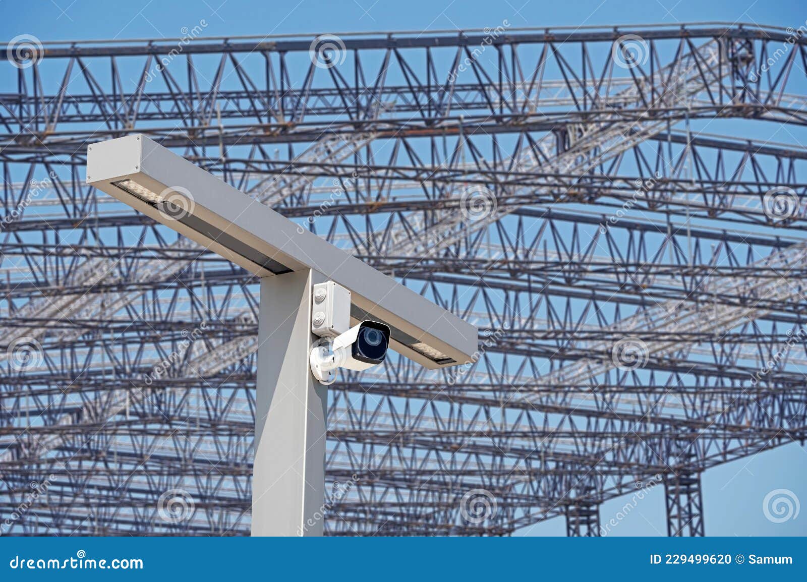 Security Cameras for the Safety and Steel Structure Workshop Stock ...