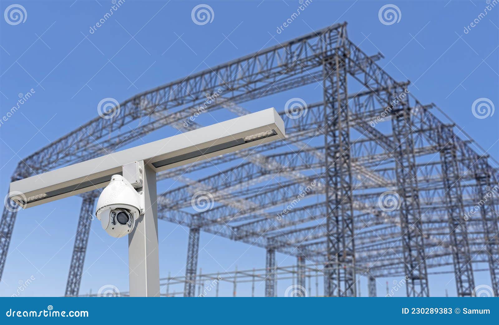 Security Cameras for the Safety and Steel Structure Workshop Stock ...